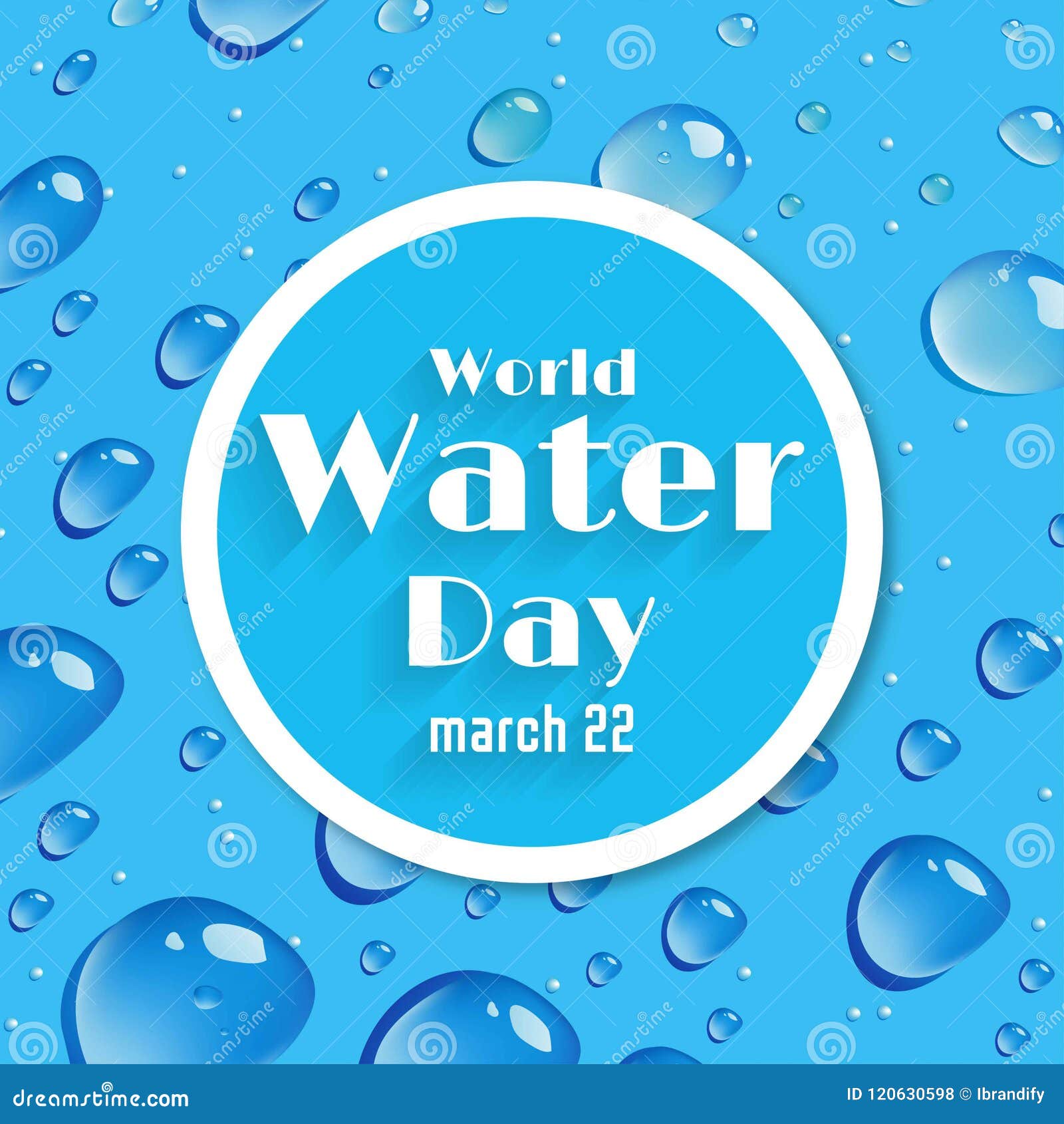 Background Of World Water Day Stock Vector Illustration Of Protection