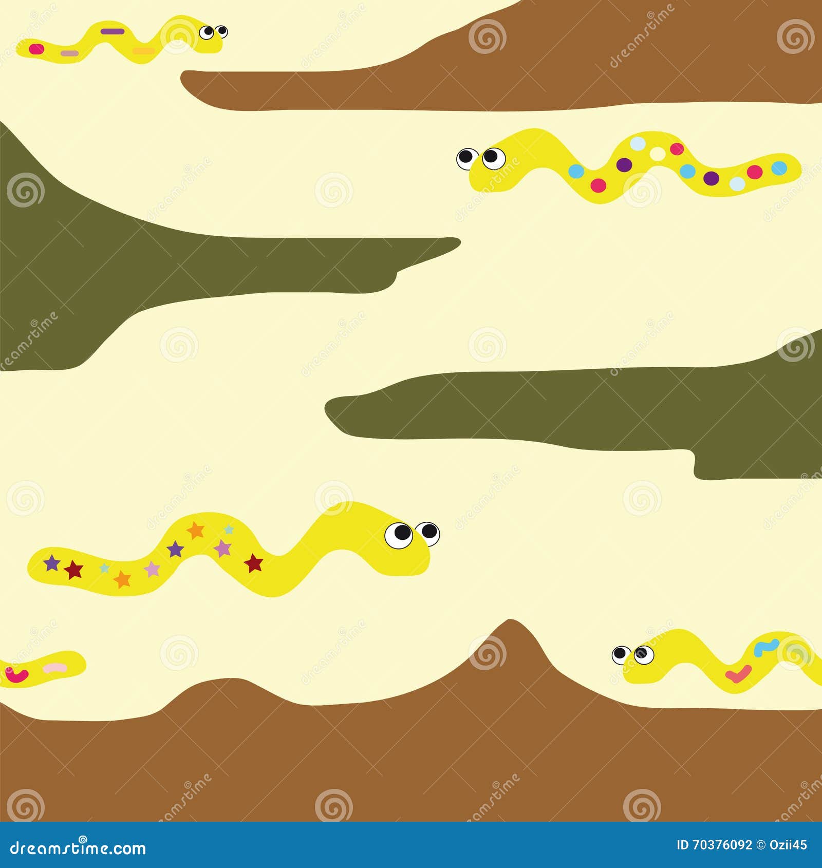 Background With Worms. Vector Illustration | CartoonDealer.com #70376092