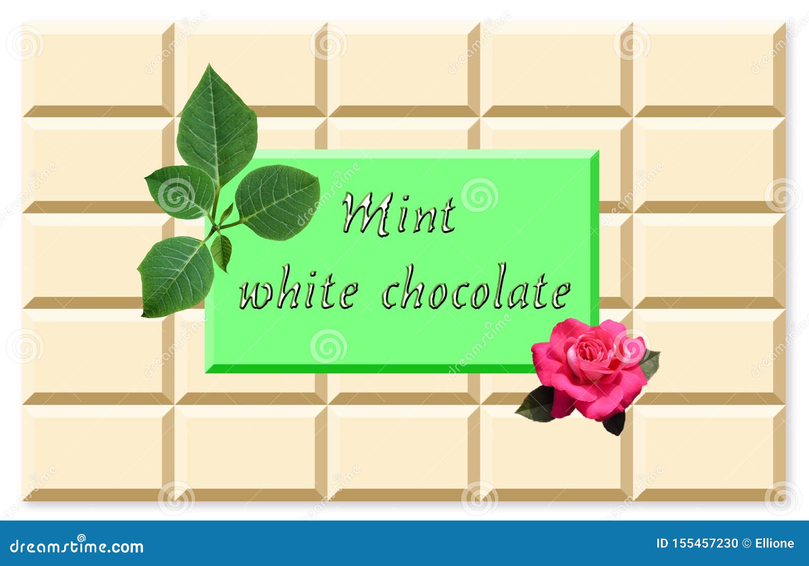 Background Card Mint Chocolate. Stock Illustration - Illustration of ...