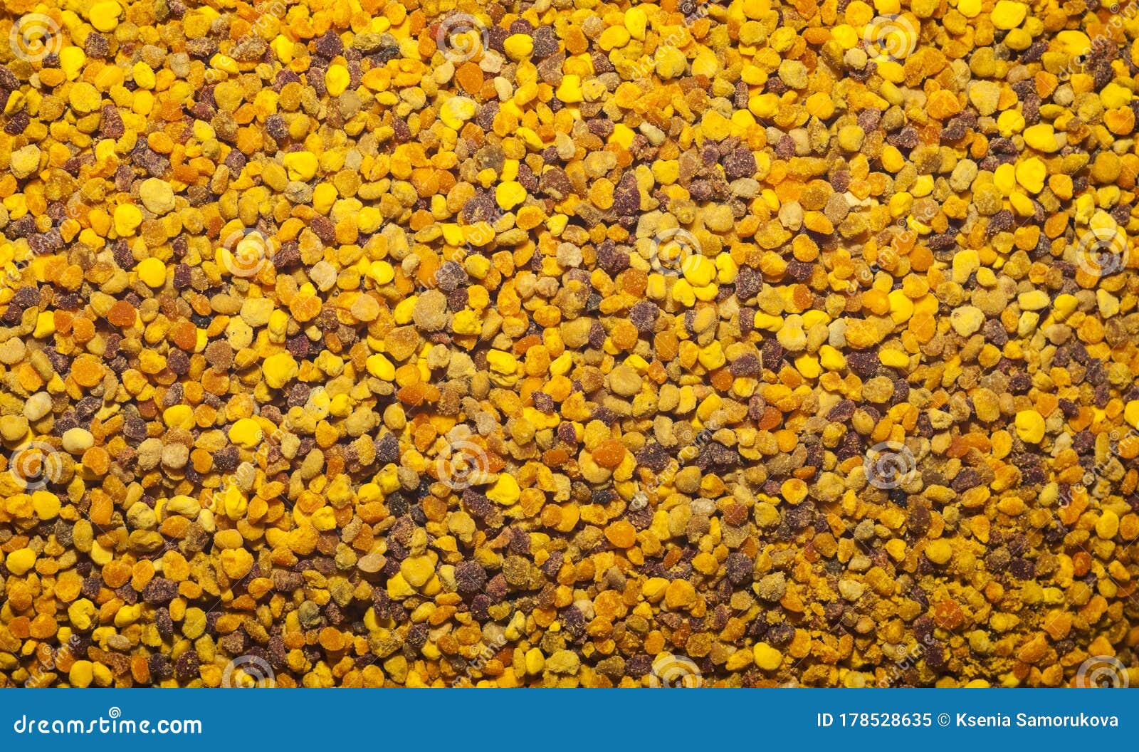 Background of Yellow Bee Pollen Stock Image - Image of supplement ...