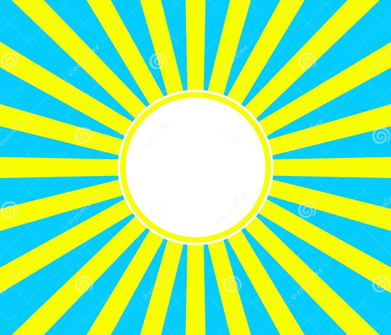 Background with Yellow Blue Rays Stock Illustration - Illustration of ...