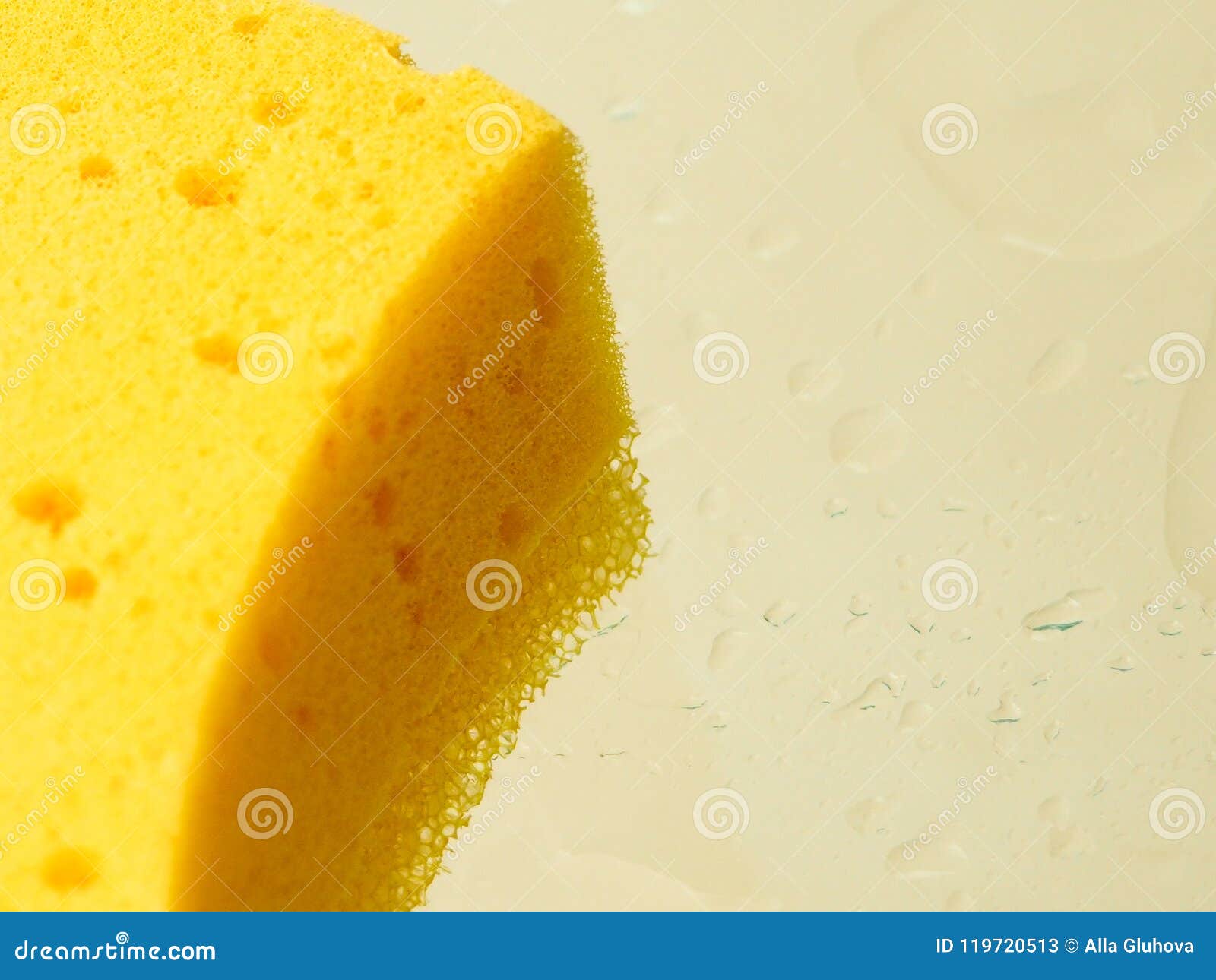 Background from a Yellow Household Sponge. Close Up. Stock Image ...