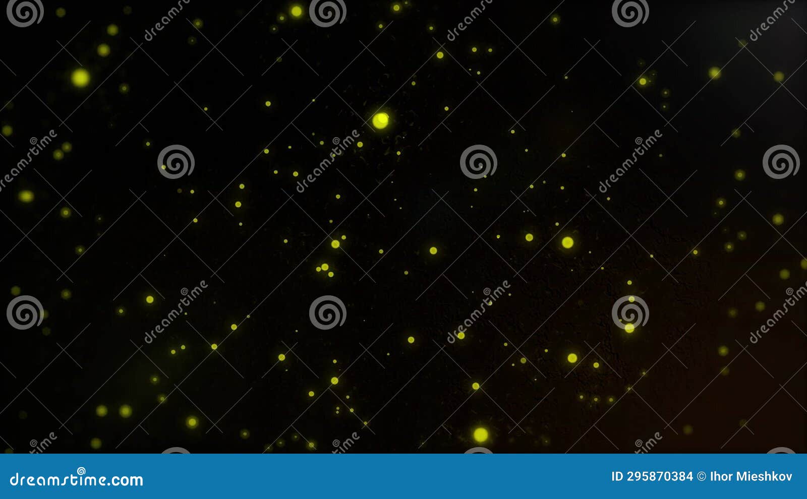 Background with Yellow Particles, Movement of Particles Background ...