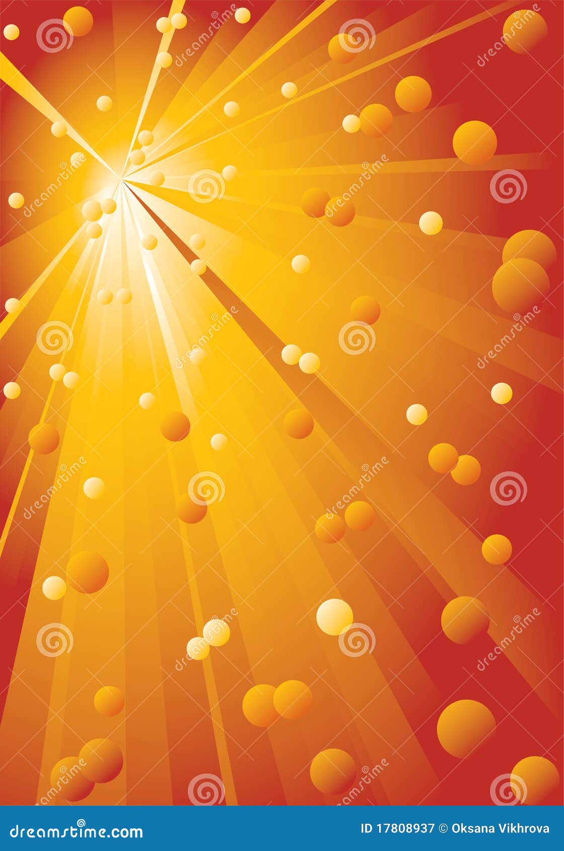 Background with Yellow-red Rays. Stock Vector - Illustration of fiery ...