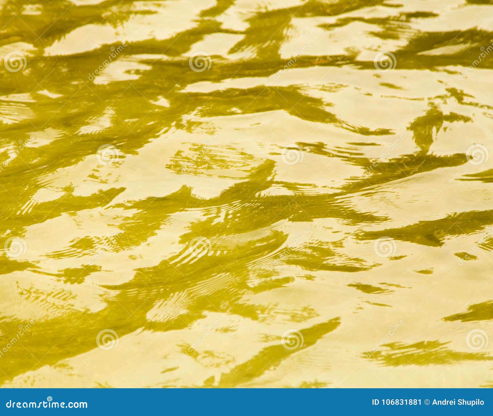 Background of Yellow Surface of the Water Stock Image - Image of ...