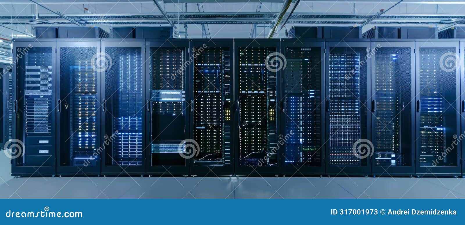 In the Background, You Can See Multiple Rows of Fully Operational ...