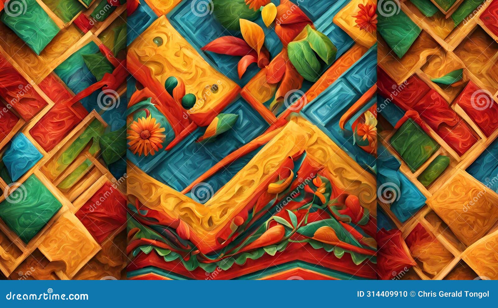 Abstract Mexican Theme Background with Realistic Photography and High ...