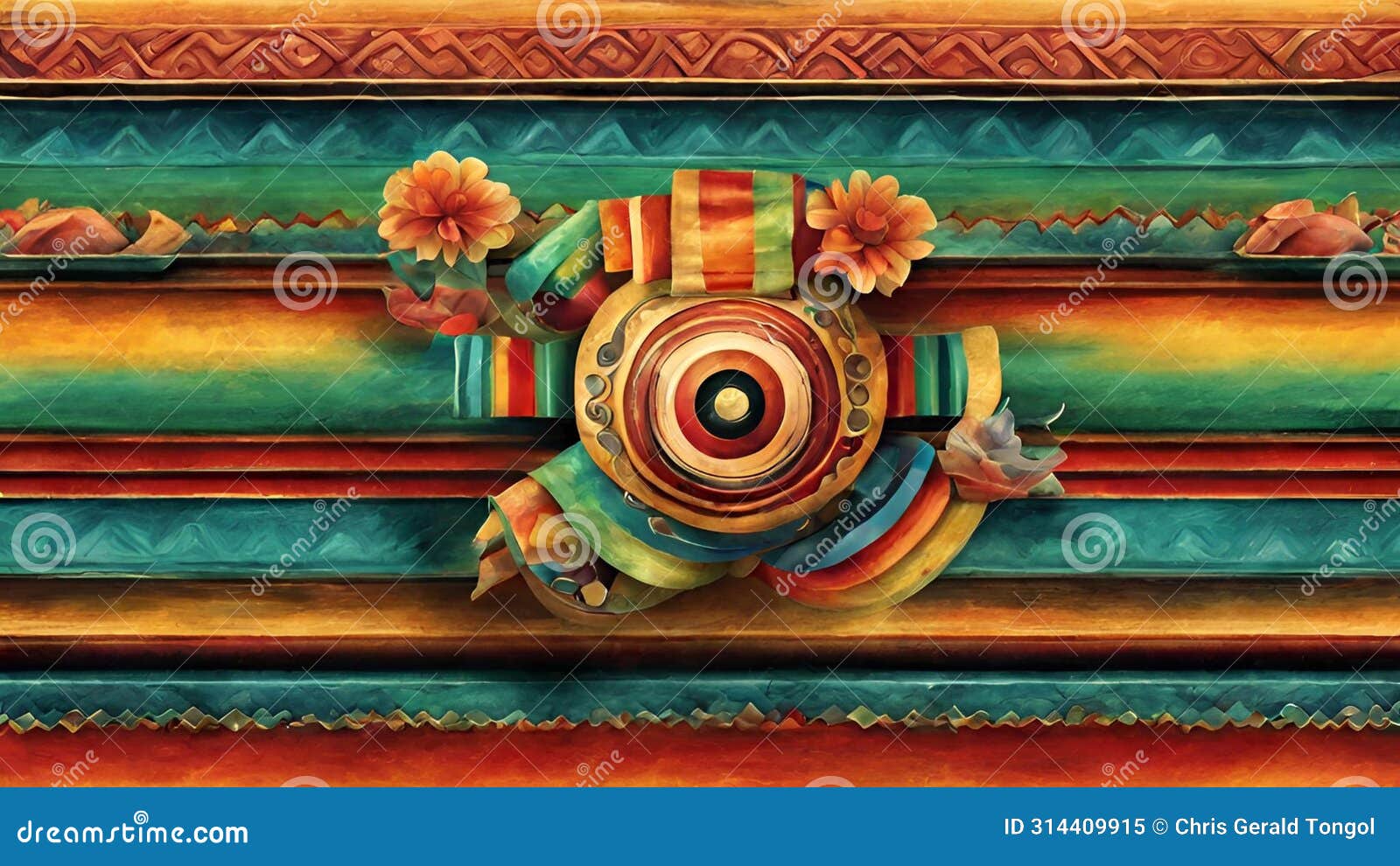 Abstract Mexican Theme Background with Realistic Photography and High ...