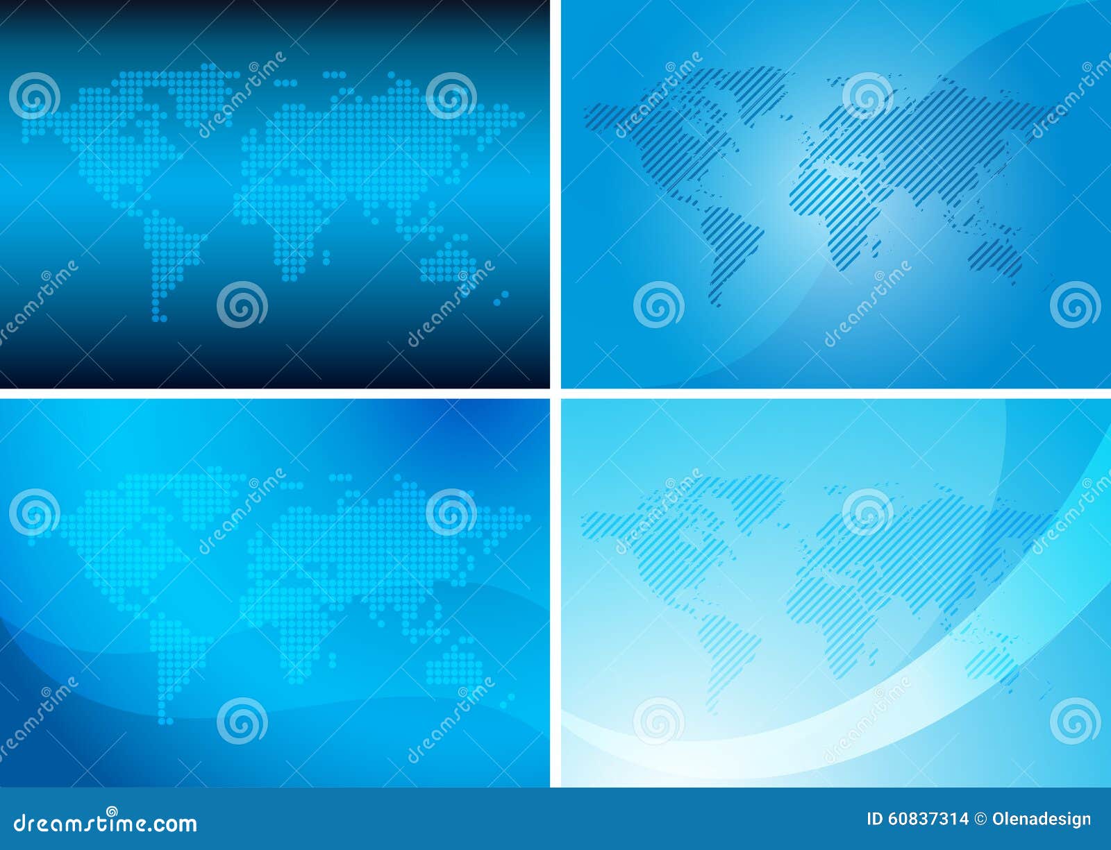 Backgrounds with Abstract Vector Maps - Blue Set Stock Vector ...