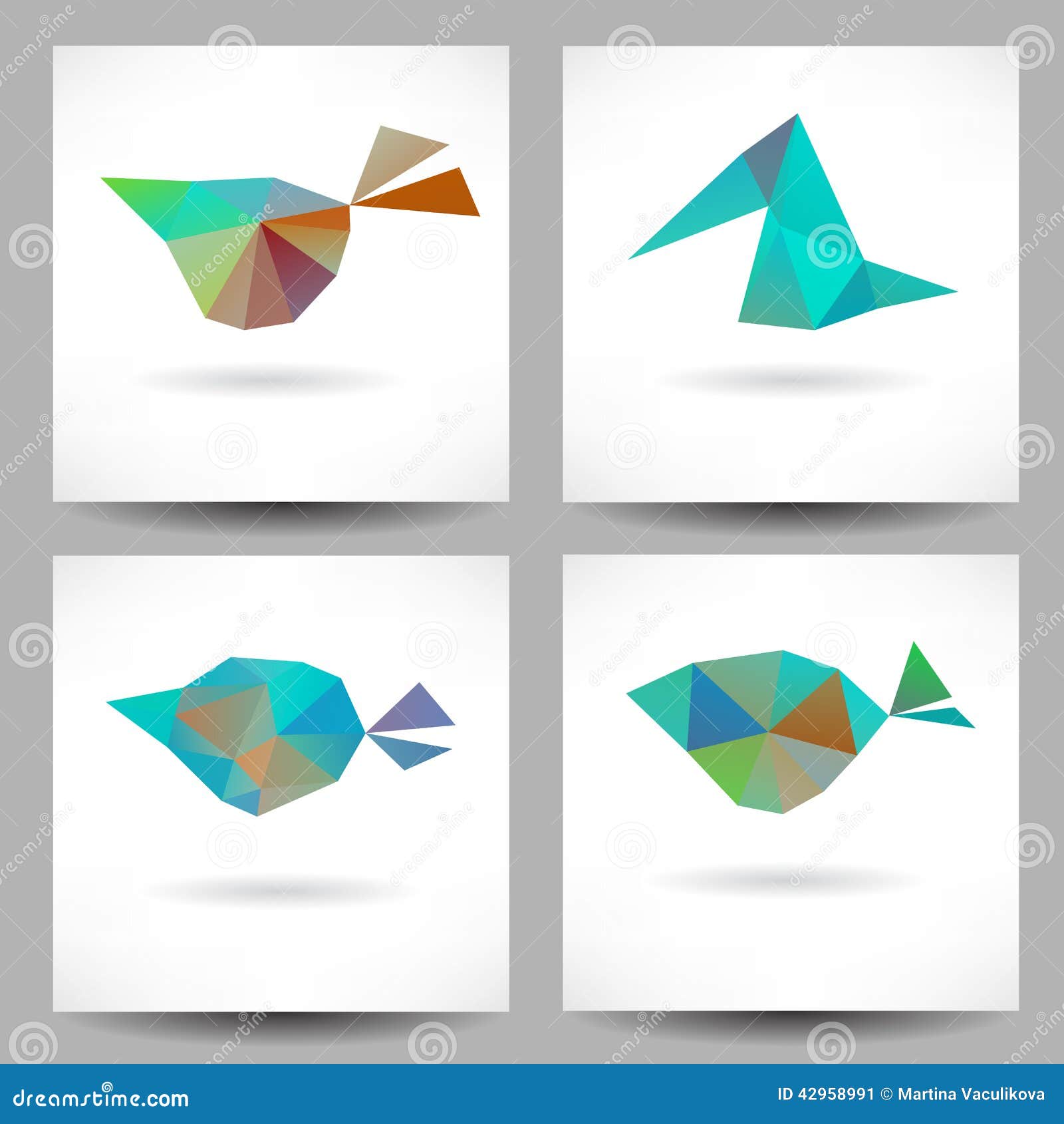 Backgrounds with Abstract Triangle Birds Stock Vector - Illustration of ...