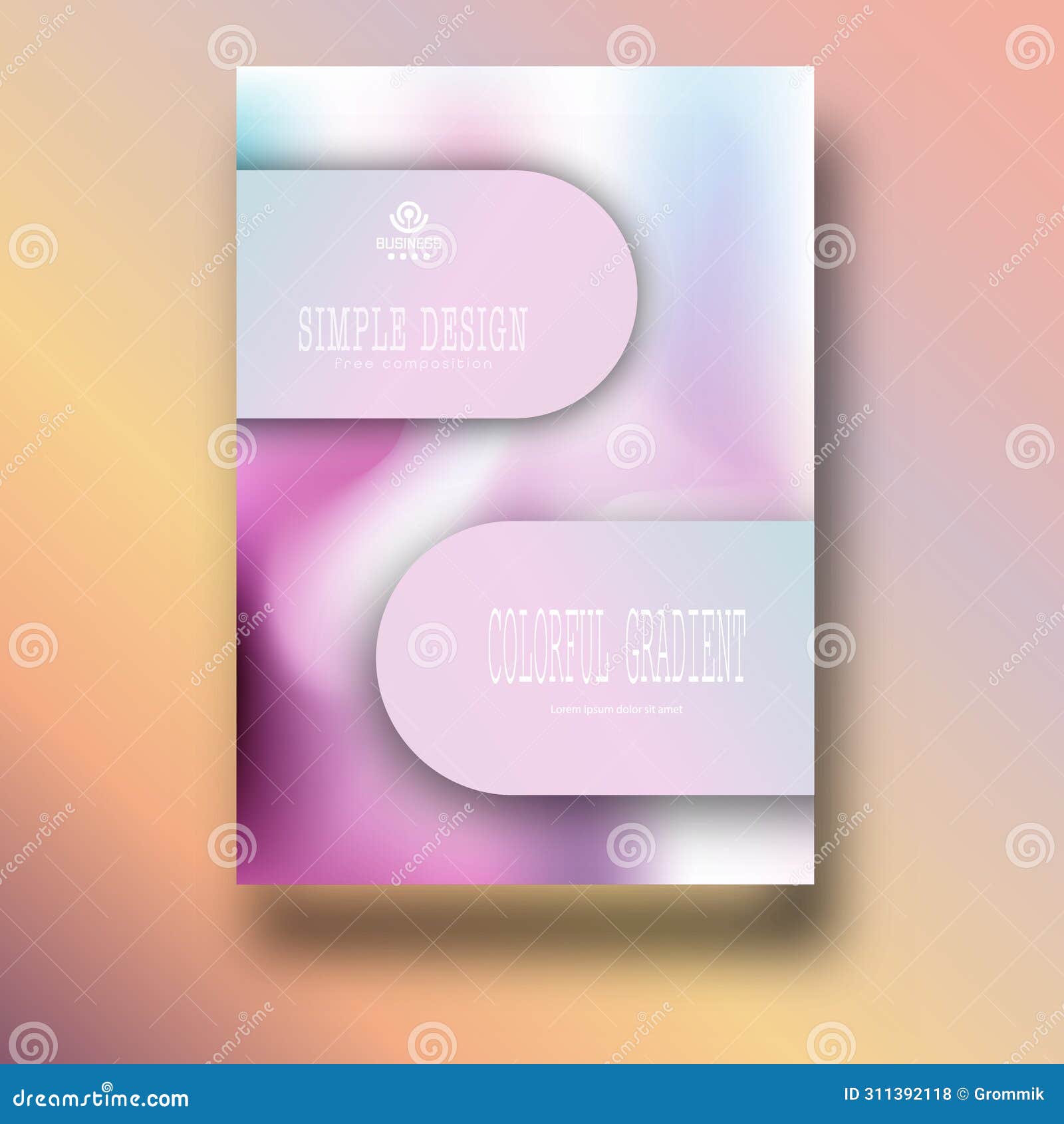 Backgrounds with a Colorful Gradient. Layout for the Cover, Brochure ...