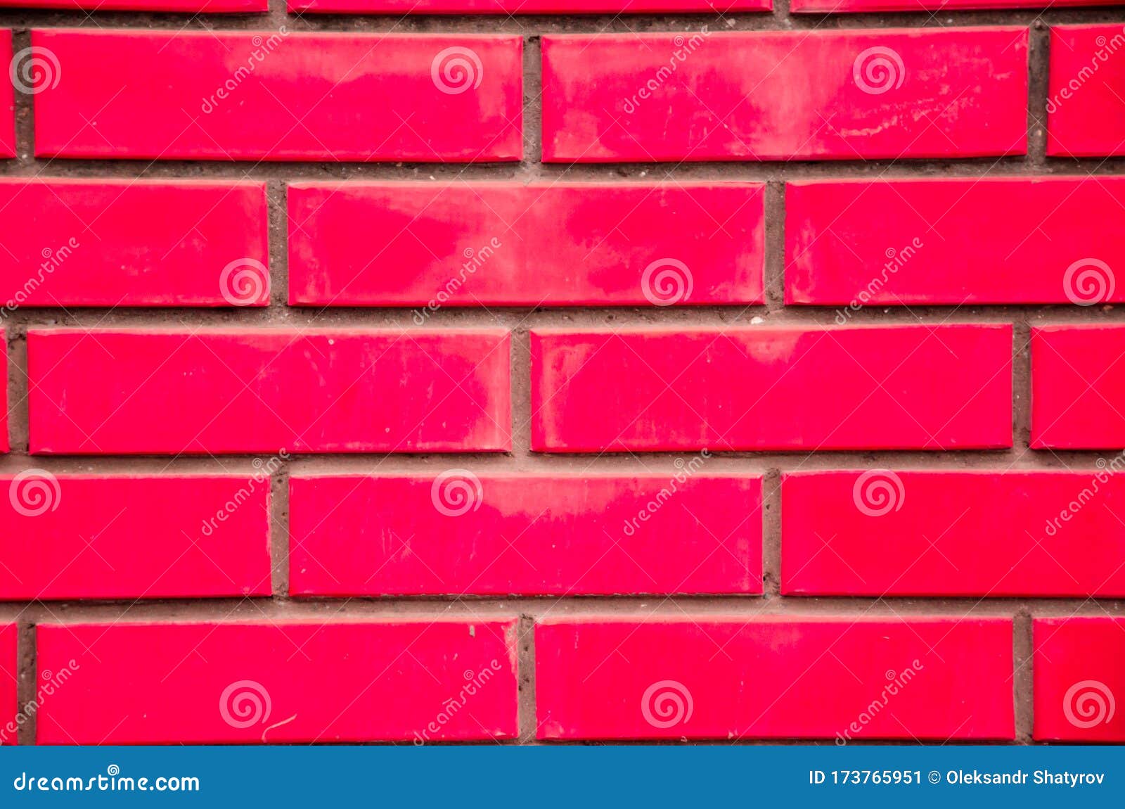 Bright Red Brick Wall, Background, Texture Stock Image - Image of ...