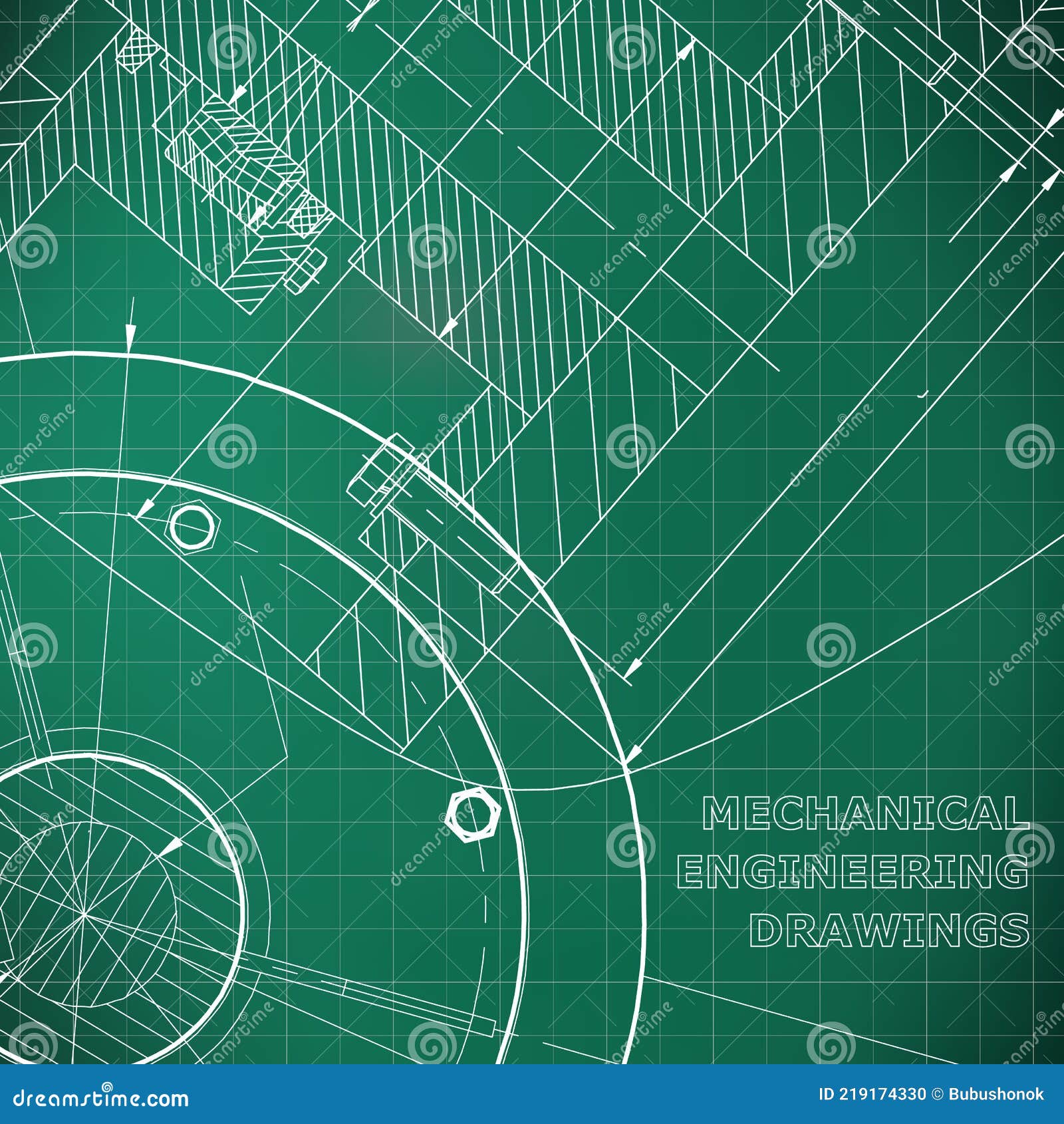 Backgrounds of Engineering Subjects. Technical Illustration Stock ...