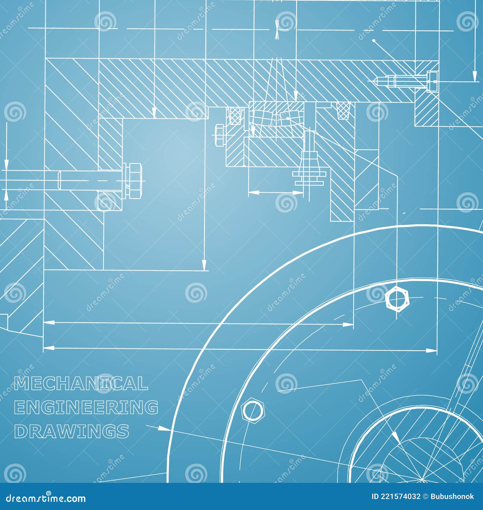 Backgrounds of Engineering Subjects. Technical Illustration Stock ...