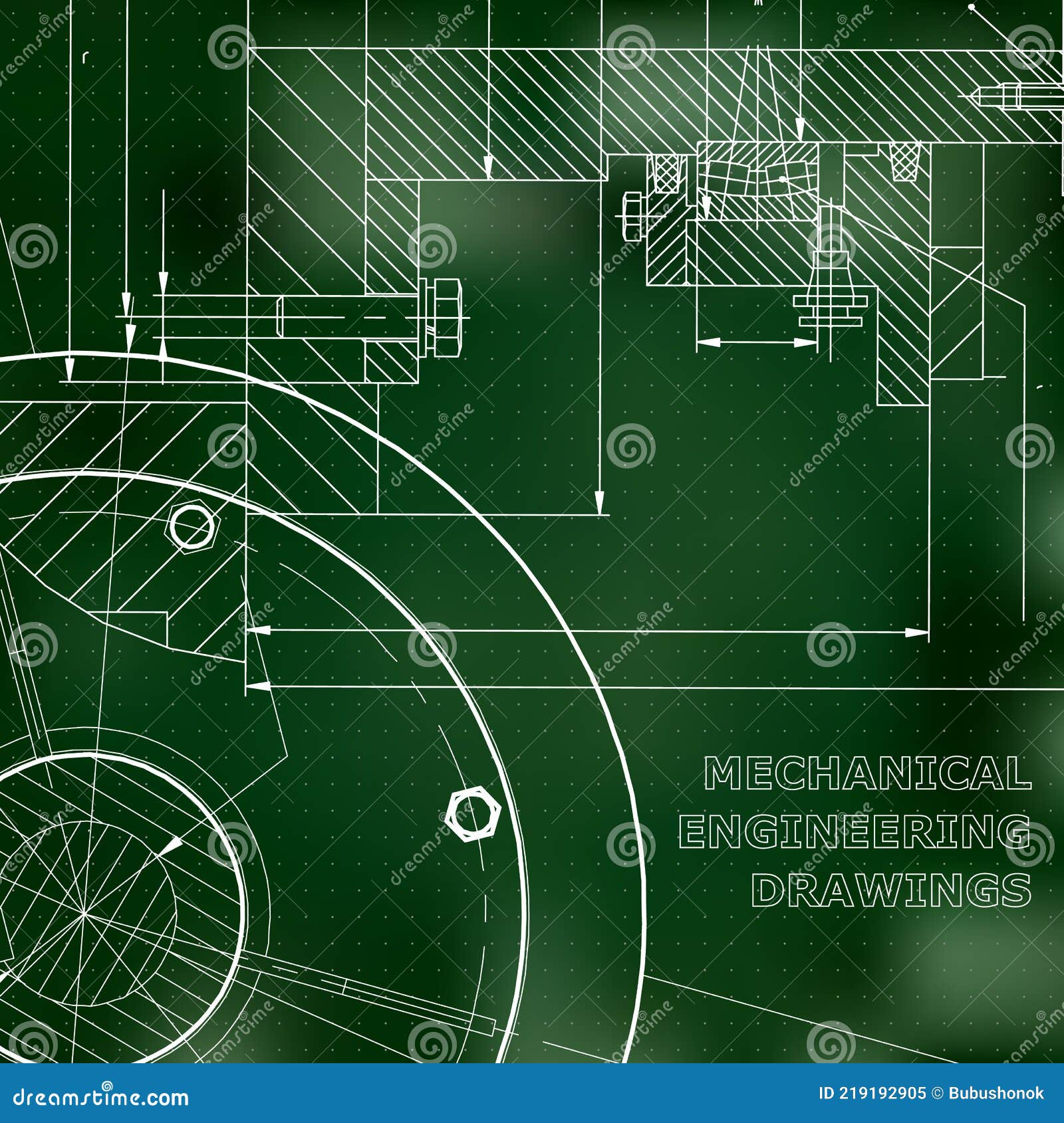 Backgrounds of Engineering Subjects. Technical Illustration Stock ...