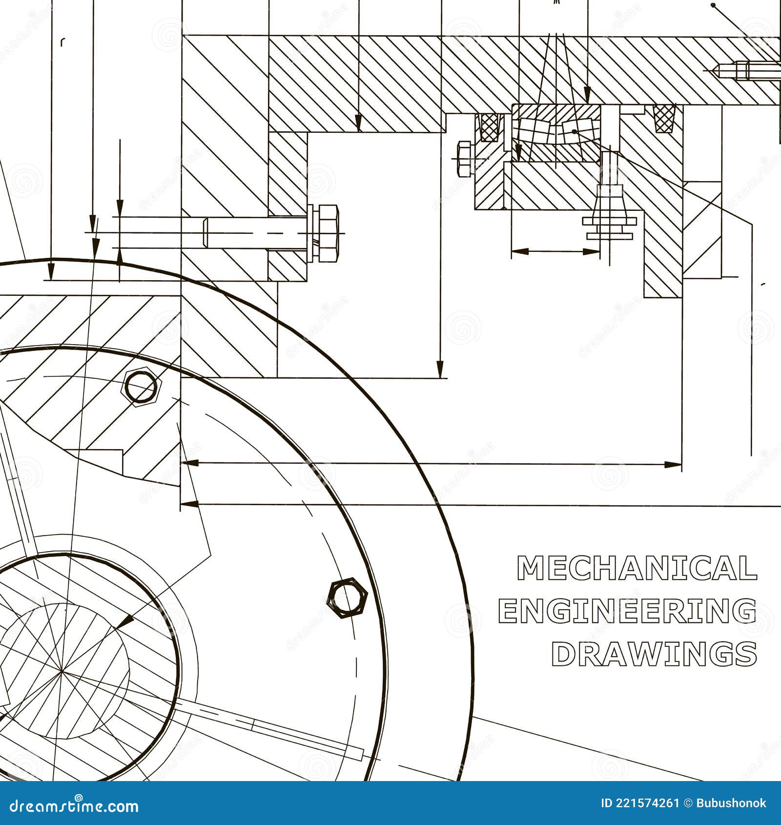 Backgrounds of Engineering Subjects. Technical Illustration Stock ...