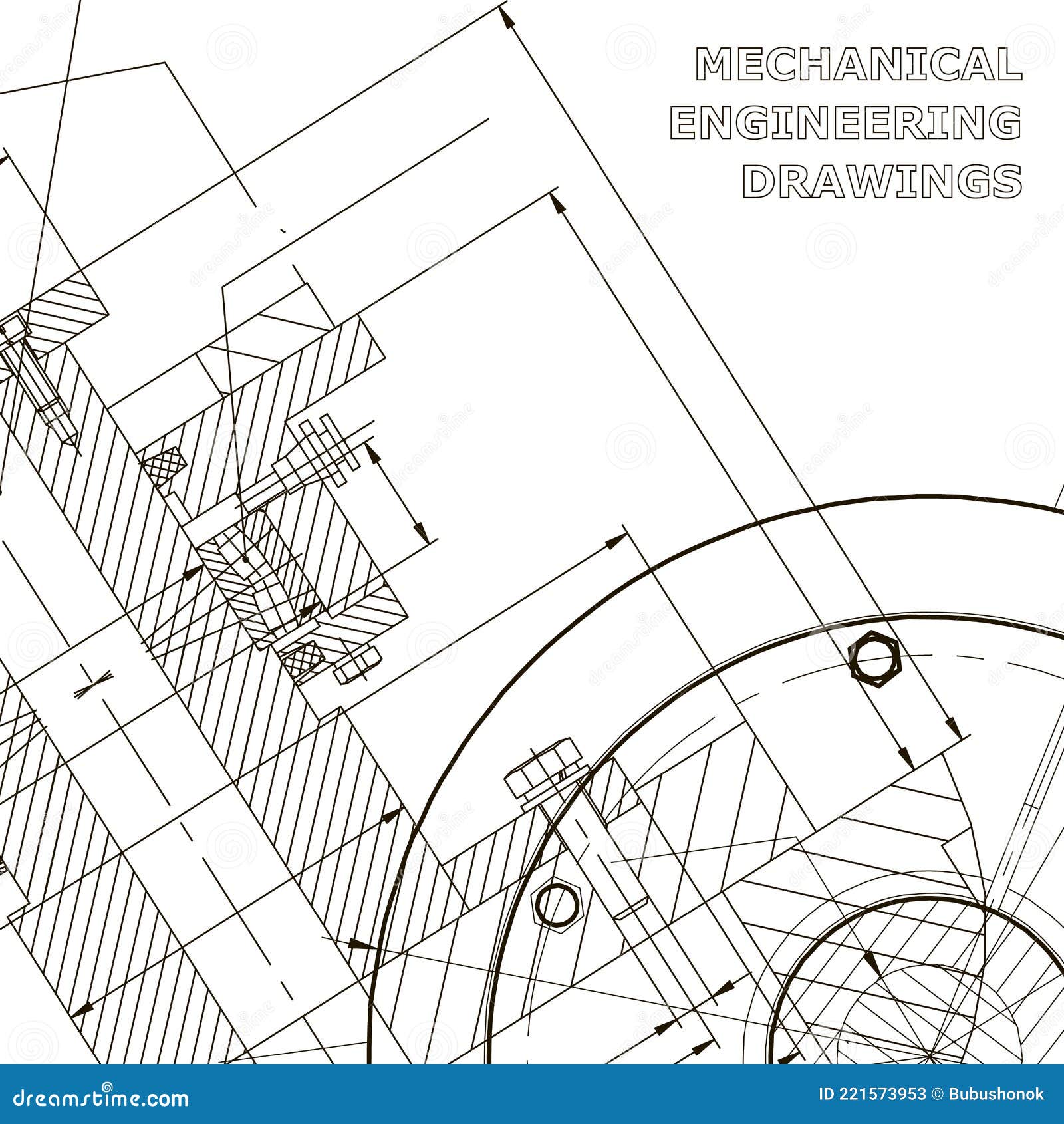 Backgrounds of Engineering Subjects. Technical Illustration Stock ...