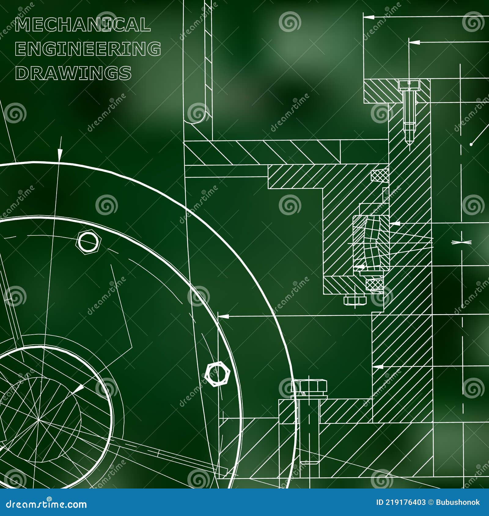 Backgrounds of Engineering Subjects. Technical Illustration Stock ...