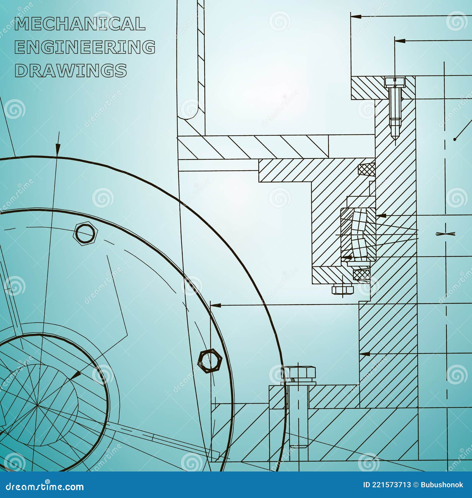 Backgrounds of Engineering Subjects. Technical Illustration Stock ...
