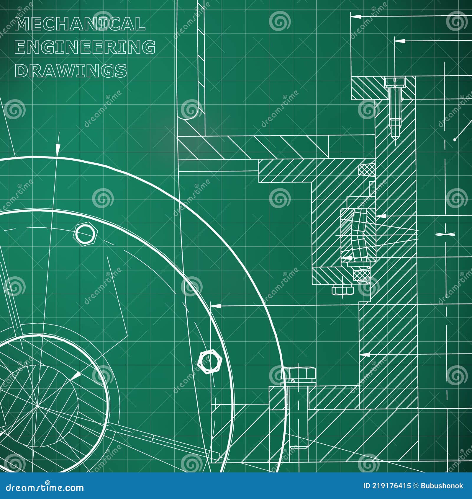 Backgrounds of Engineering Subjects. Technical Illustration Stock ...