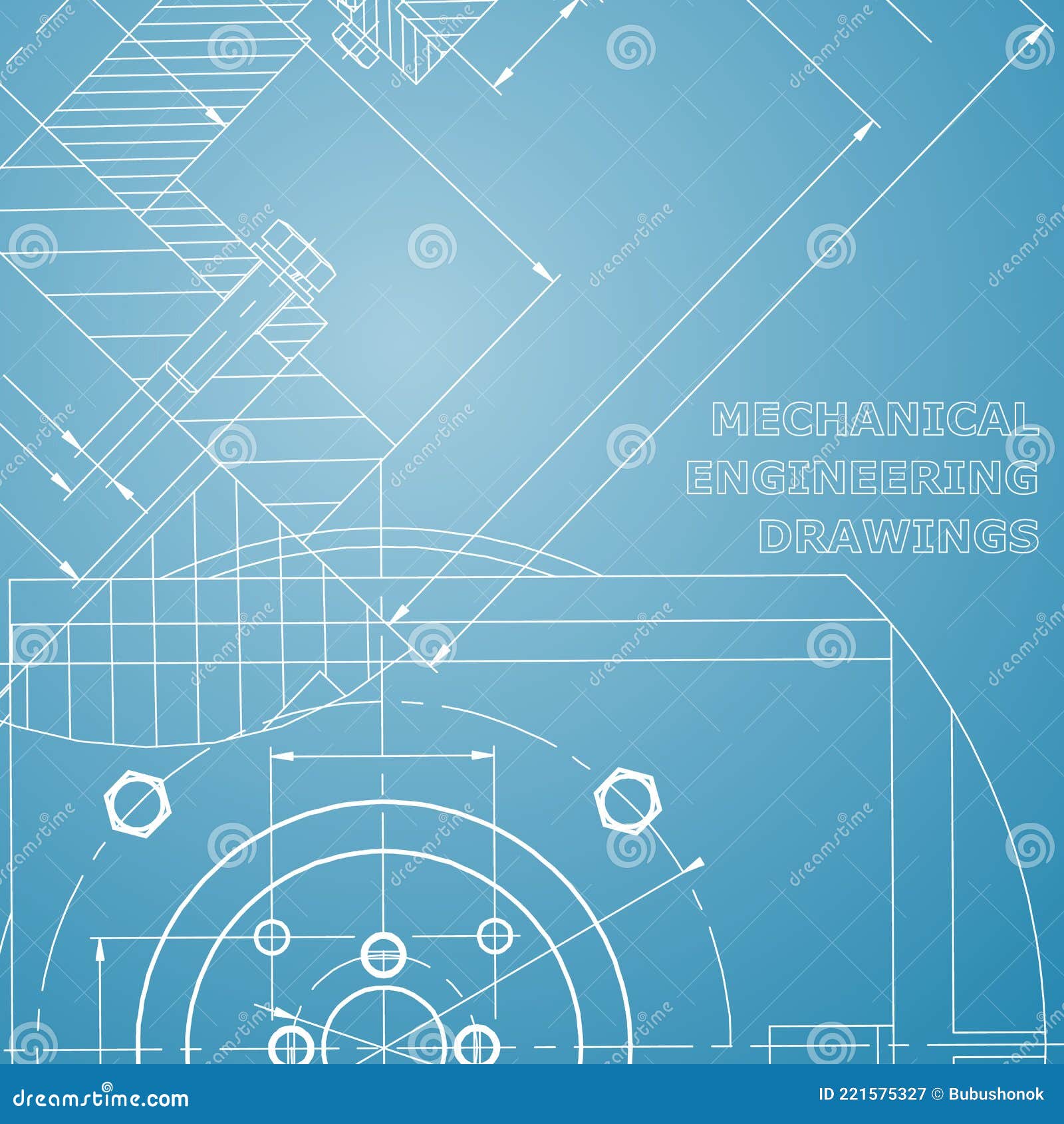 Backgrounds of Engineering Subjects. Technical Illustration Stock ...