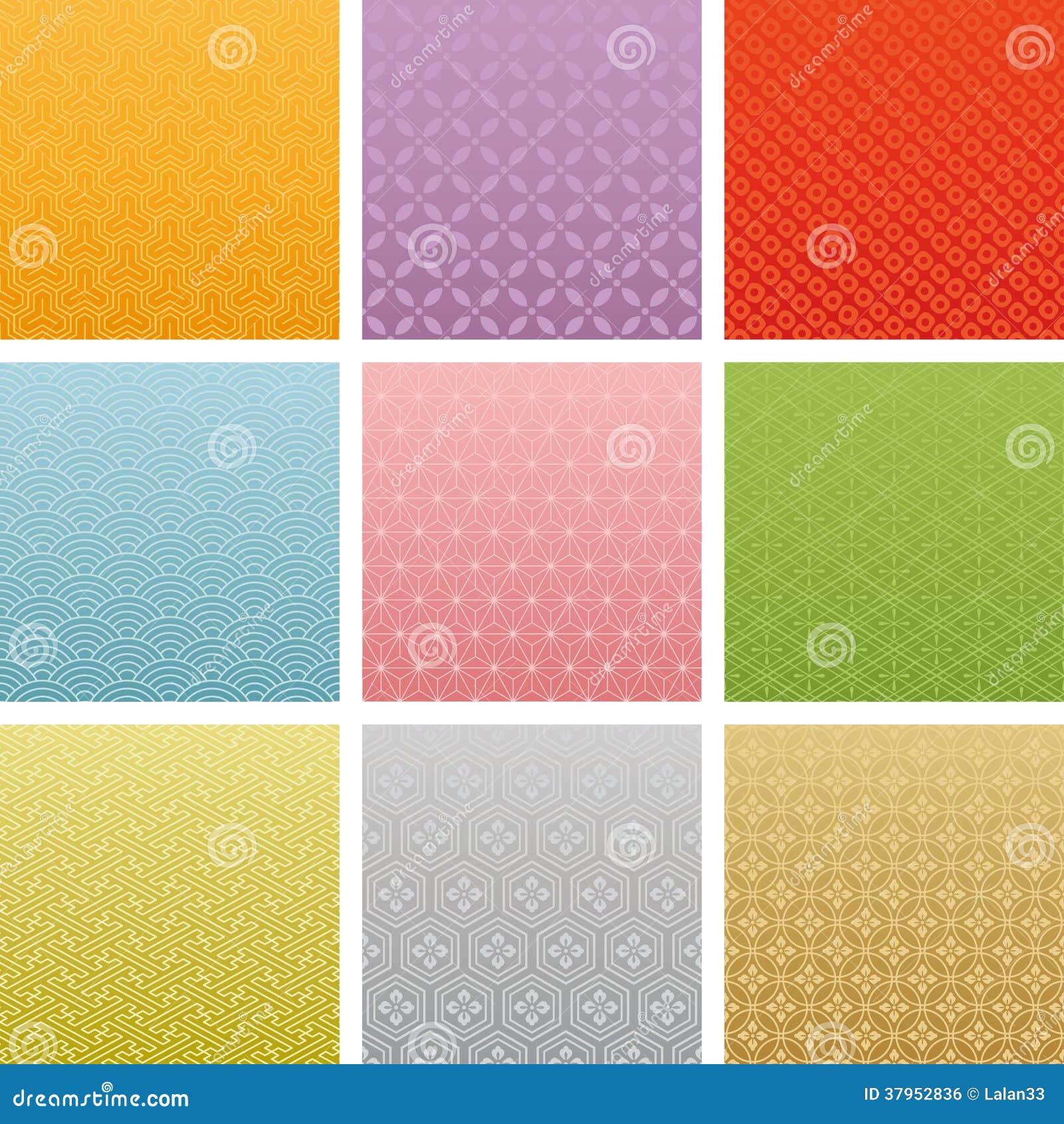 Backgrounds of Japanese Traditional Design. Stock Vector - Illustration ...