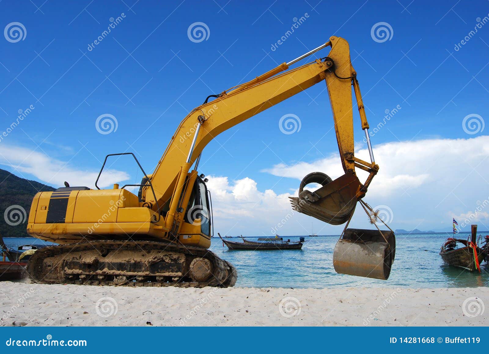 Backhoe stock photo. Image of aqueduct, beach, environment - 14281668