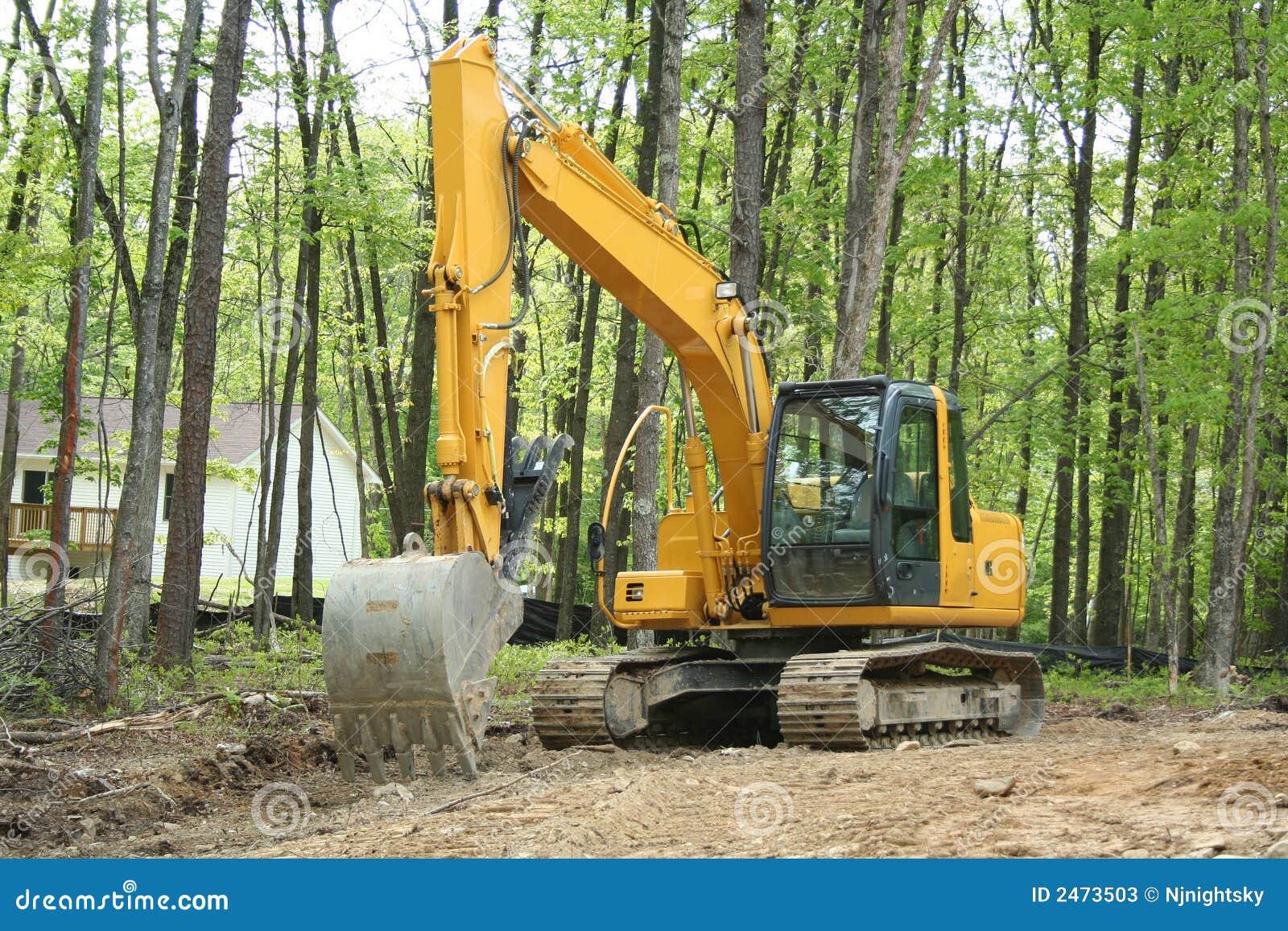 Backhoe stock image. Image of earth, tractor, building - 2473503