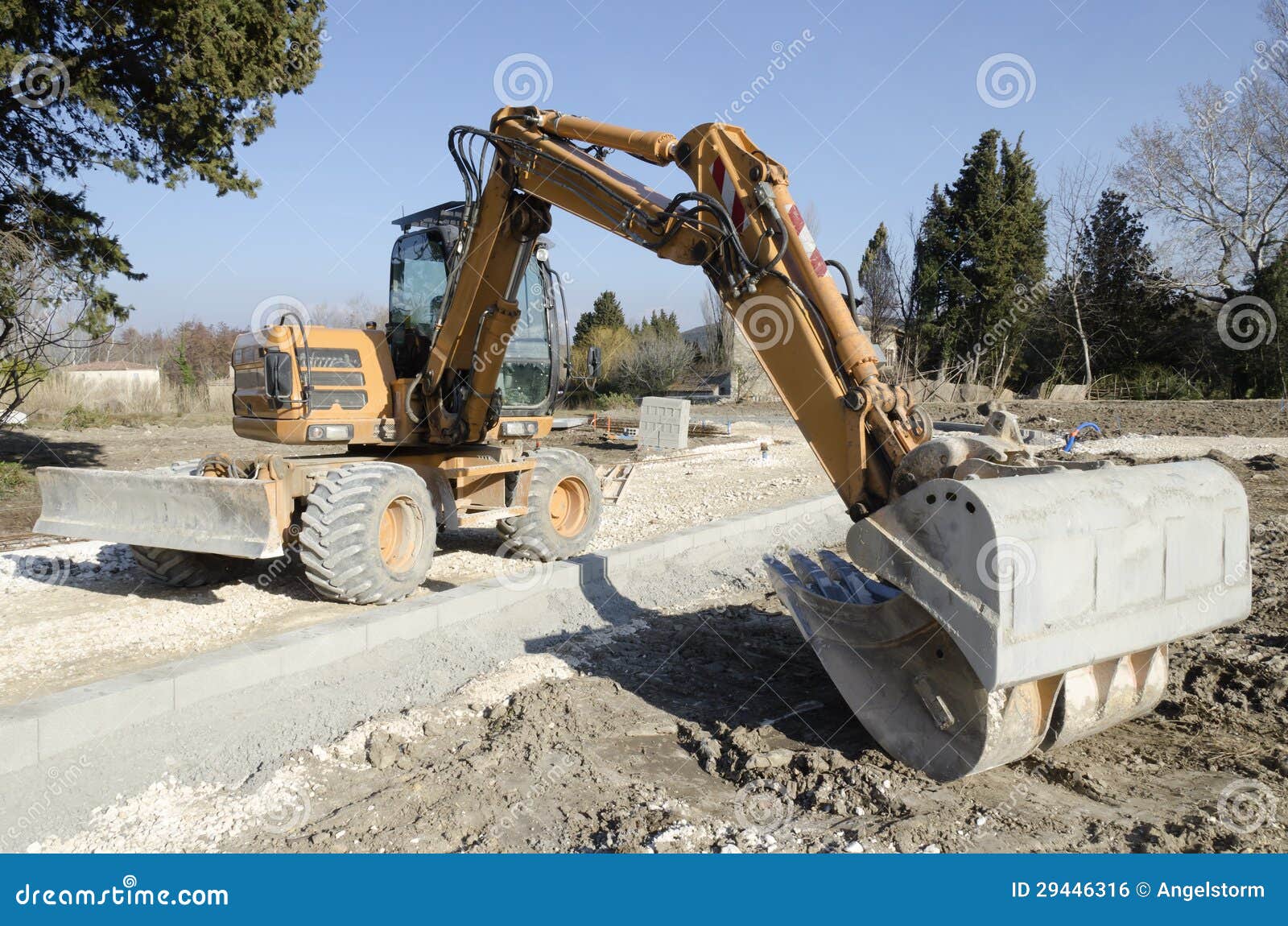 Backhoe stock photo. Image of landscaping, excavator - 29446316
