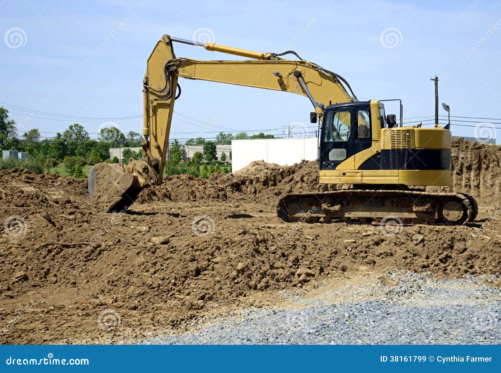 Backhoe stock image. Image of steel, metal, machine, gravel - 38161799