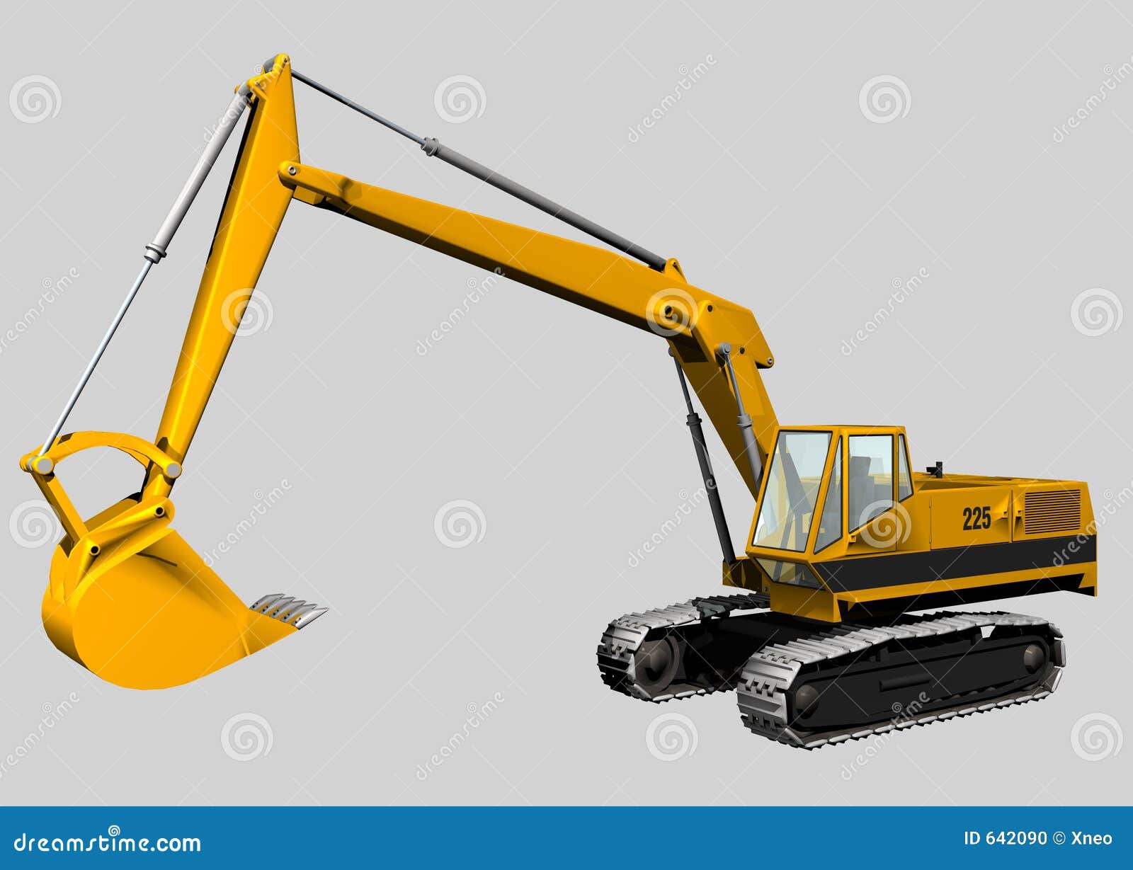 Trackhoe Clipart And Illustrations