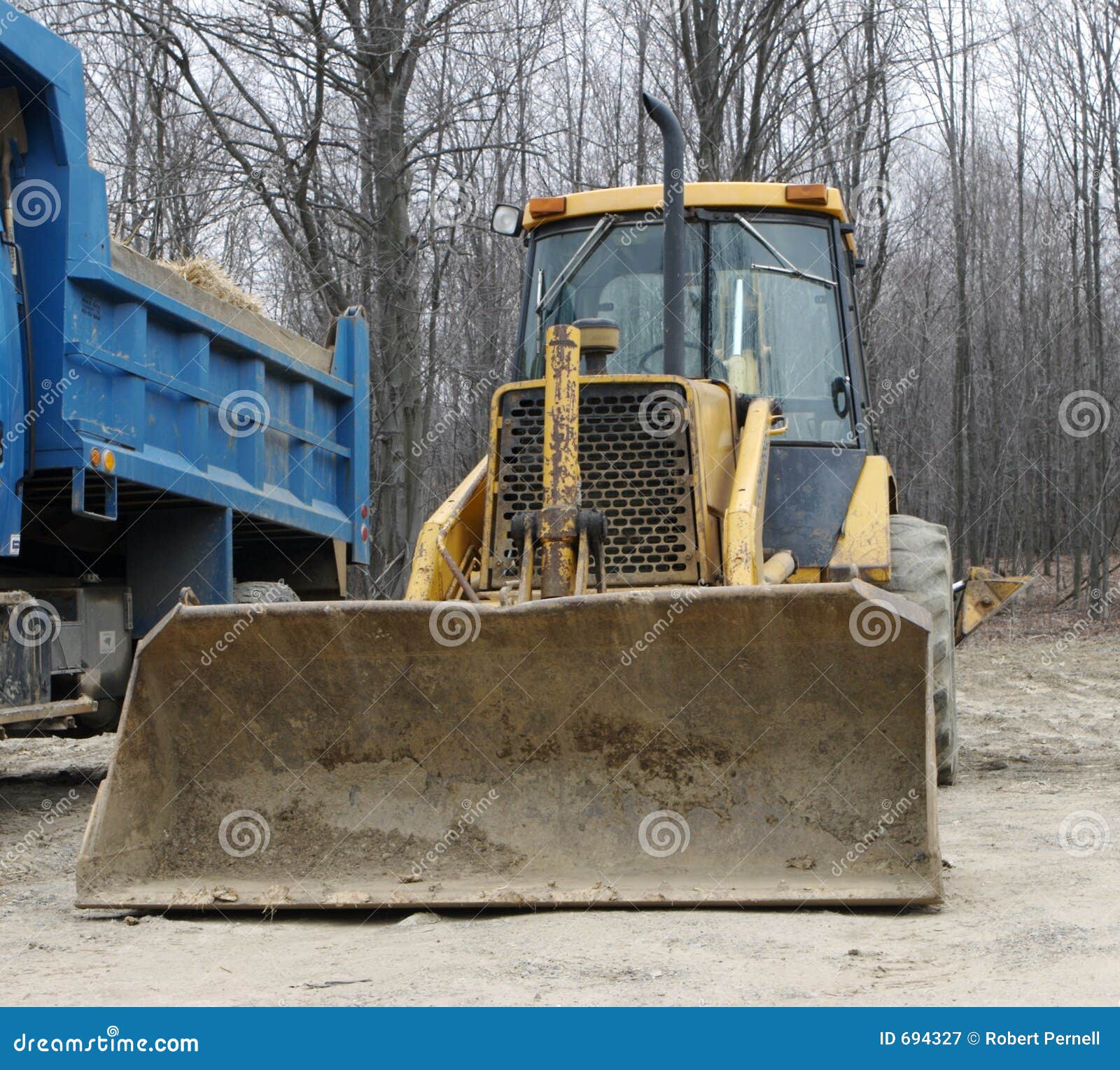 Backhoe stock image. Image of hired, tracks, scrape, work - 694327
