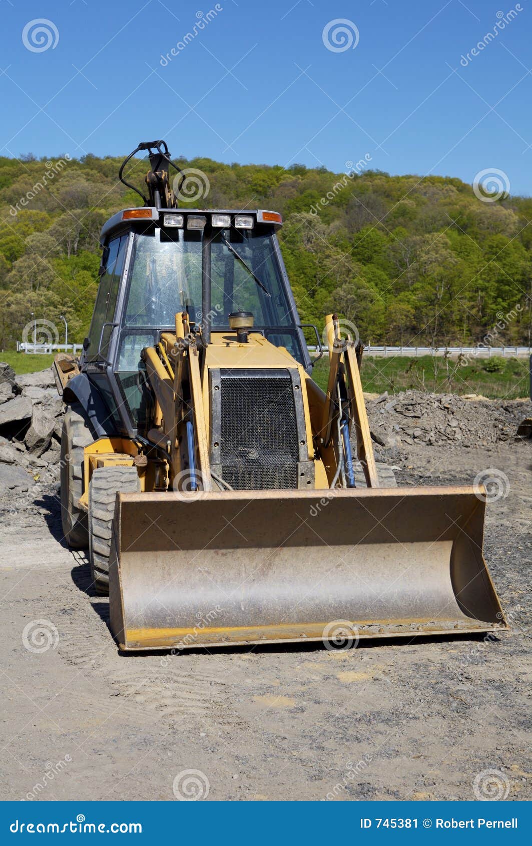 Backhoe stock image. Image of site, employment, hired, caterpillar - 745381