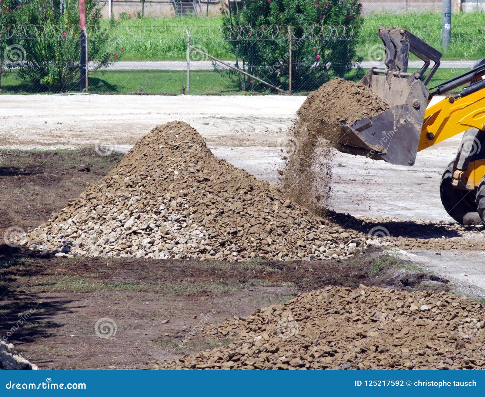 Backhoe in action. stock photo. Image of heavy, machinery - 125217592
