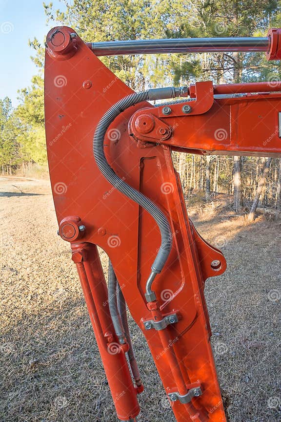 Backhoe Arm. stock image. Image of cylindrical, machinery - 85464423