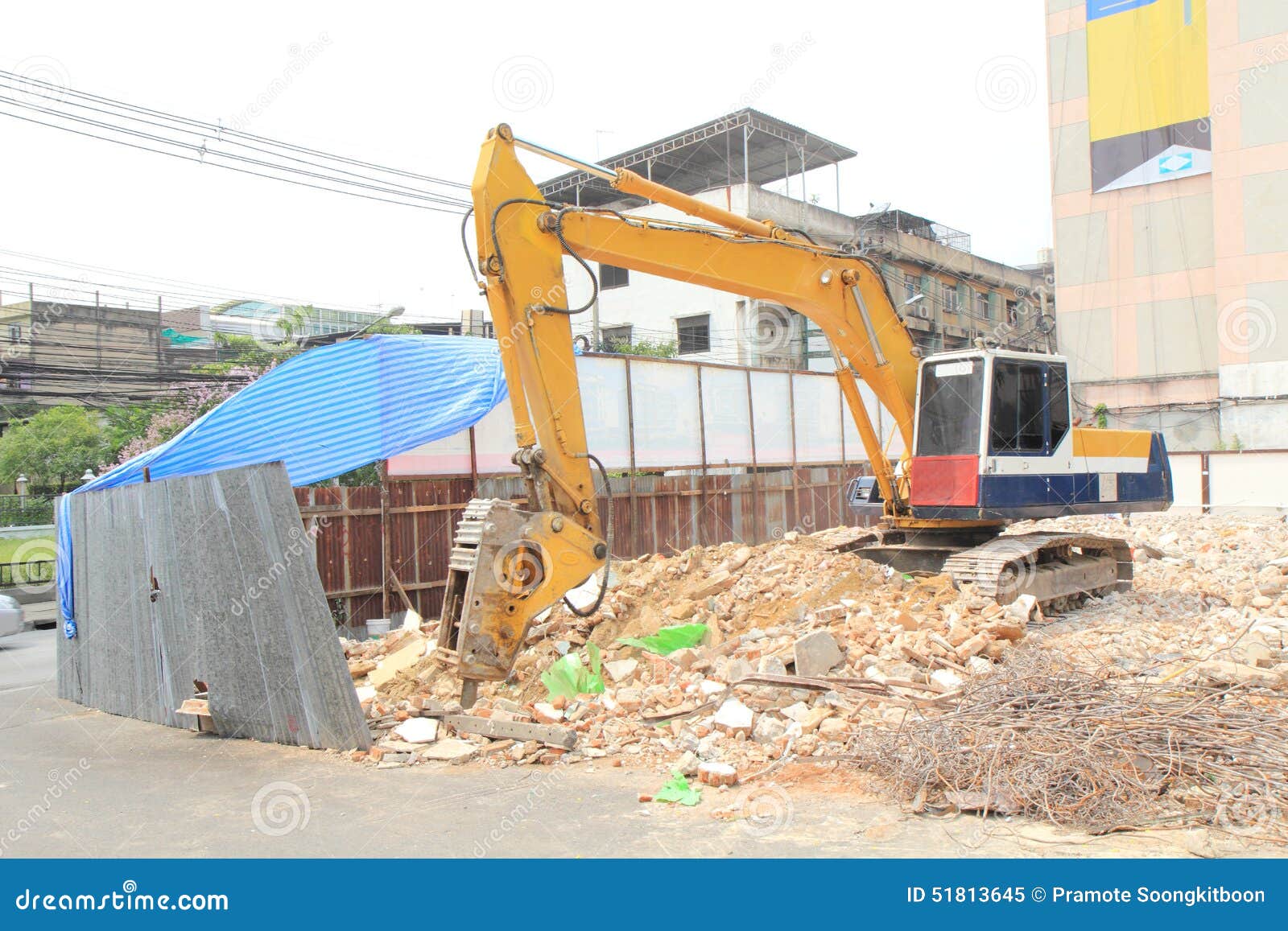 Backhoe Breaker stock image. Image of stone, rock, break - 51813645