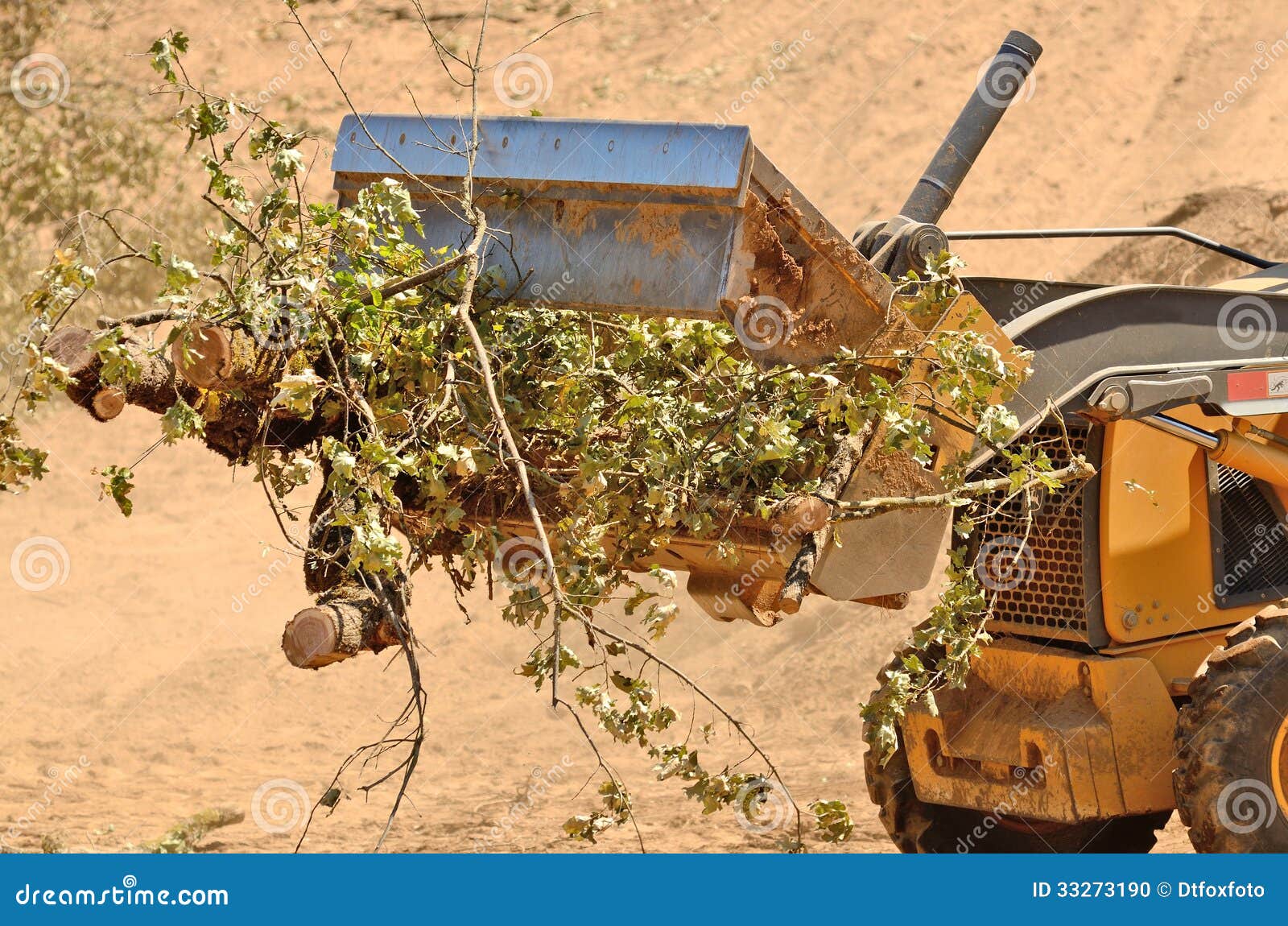 Backhoe Brush stock photo. Image of biomass, removal - 33273190