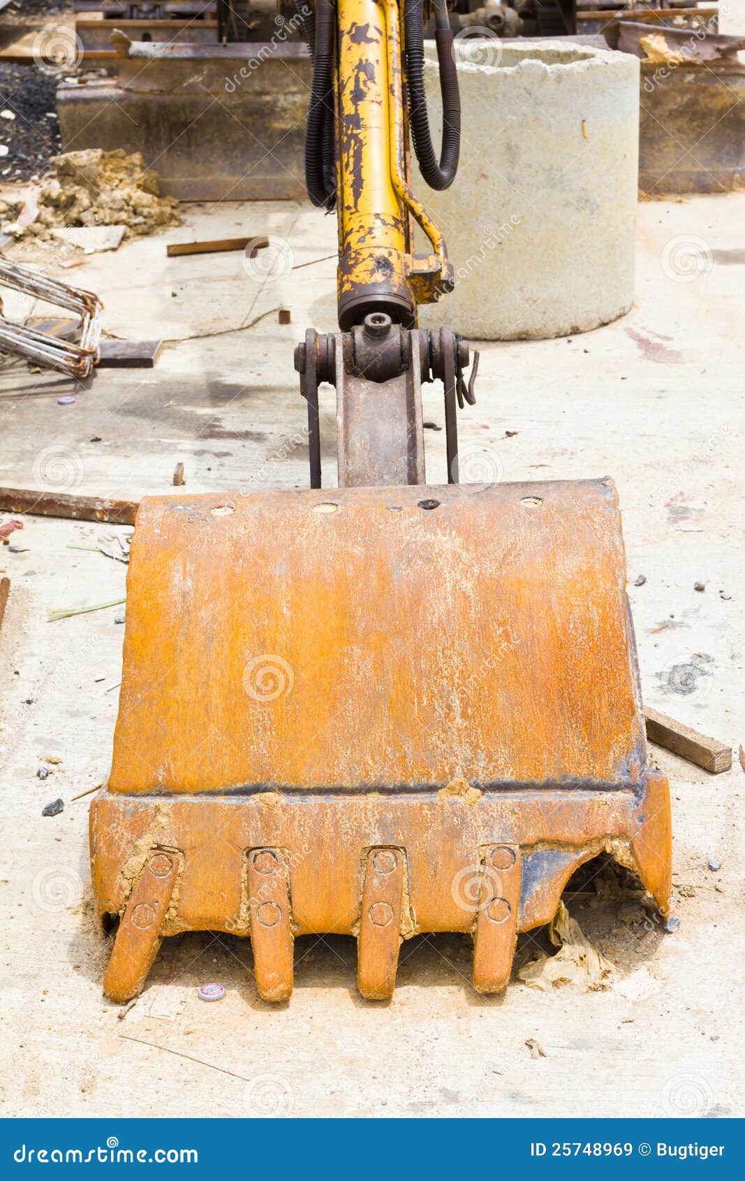 Backhoe bucket stock image. Image of isolated, shovel - 25748969
