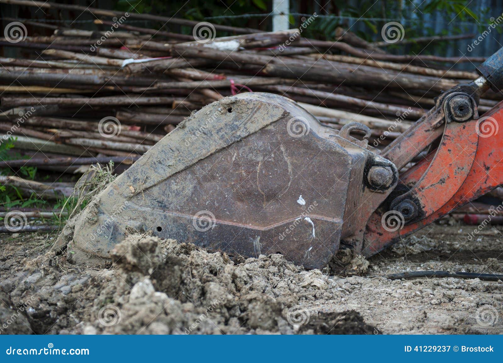 Backhoe bucket stock image. Image of earth, mining, loader - 41229237