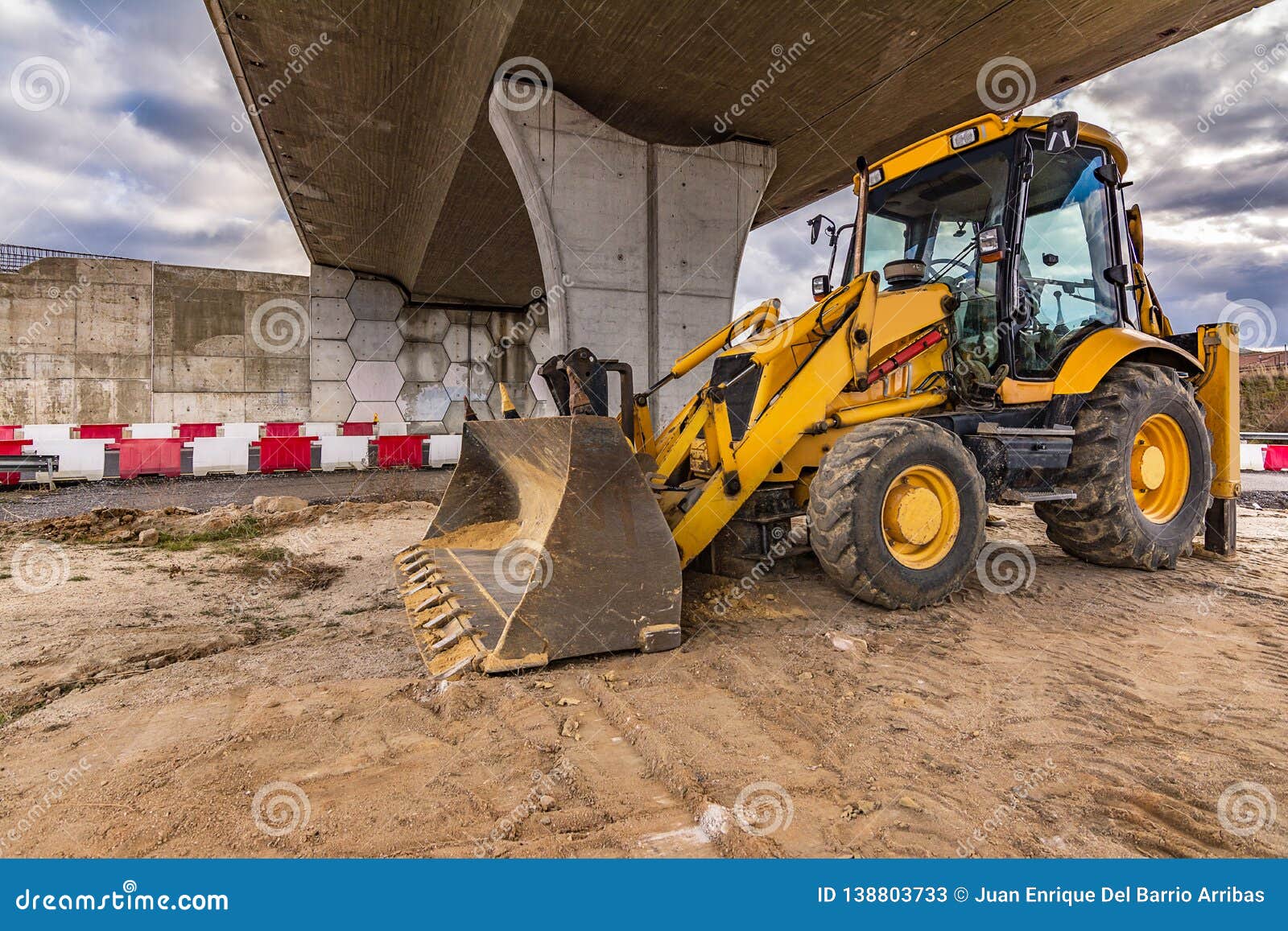Backhoe Building a Section of a Road Stock Image - Image of mover ...