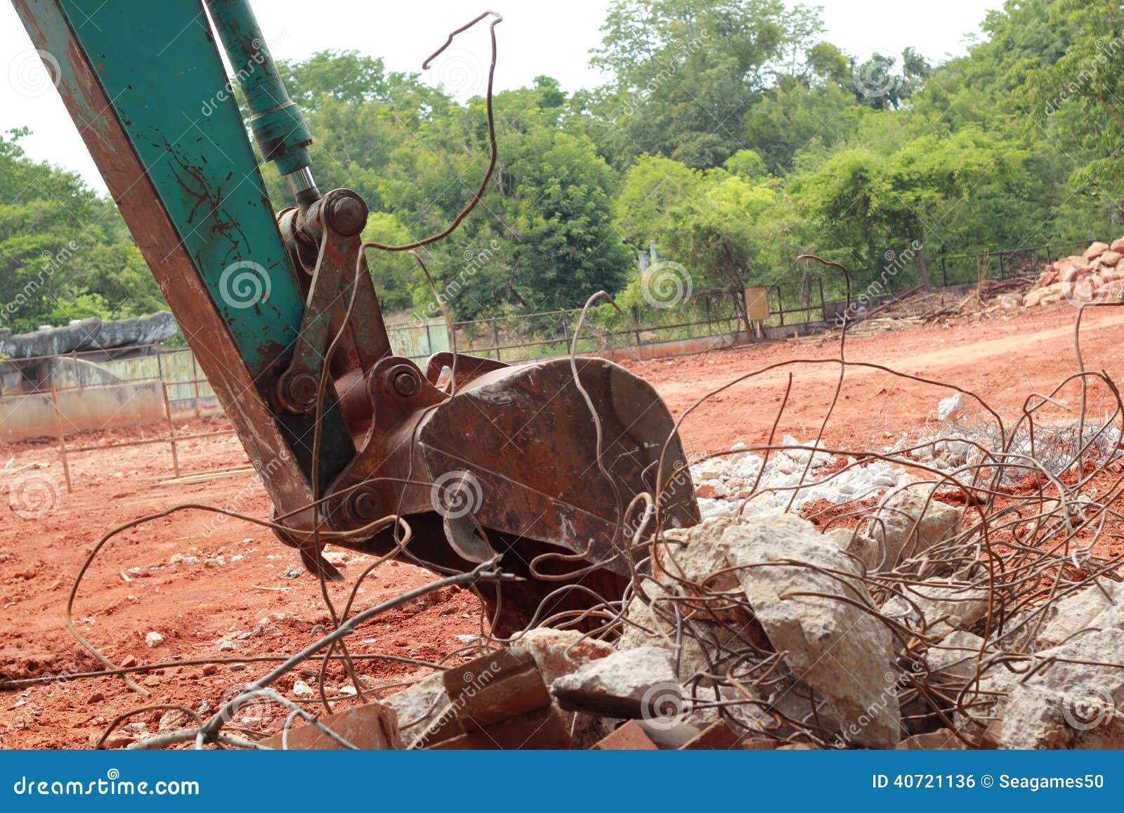 Backhoe Car in Soil Drilling Stock Photo - Image of backhoe, power ...