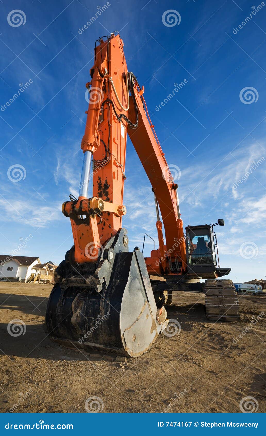 Backhoe at a Construction Site Stock Image - Image of digger, backhoe ...