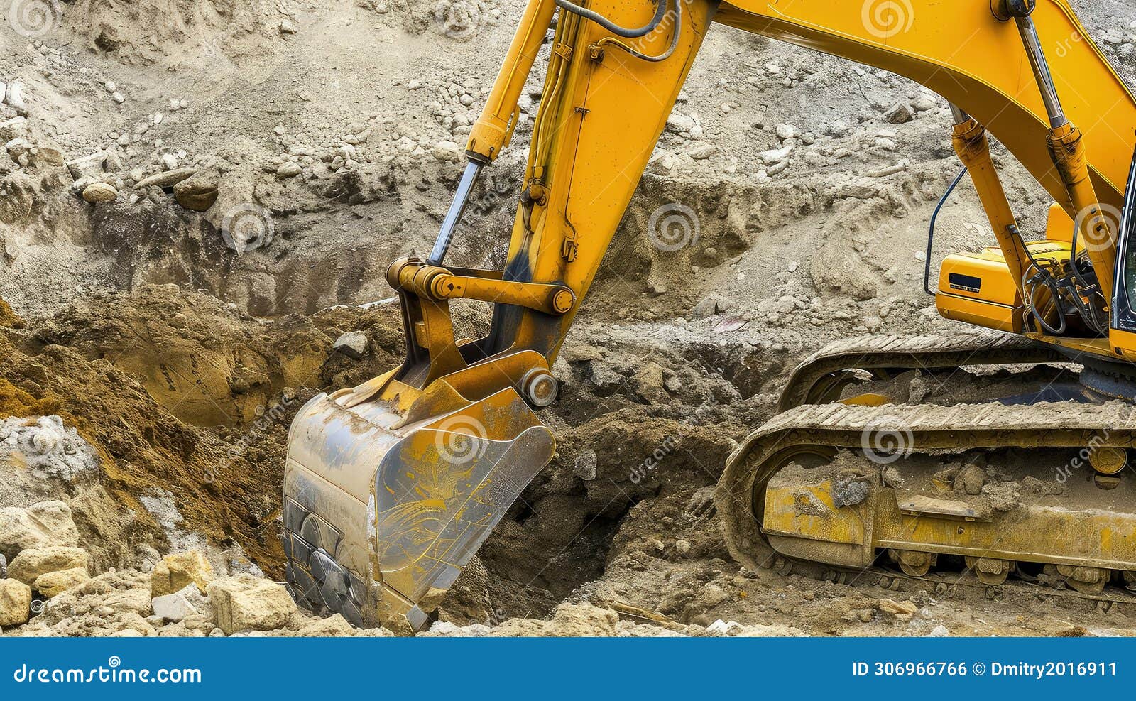 A Side View Reveals the Backhoe S Sleek Design, Blending Functionality ...