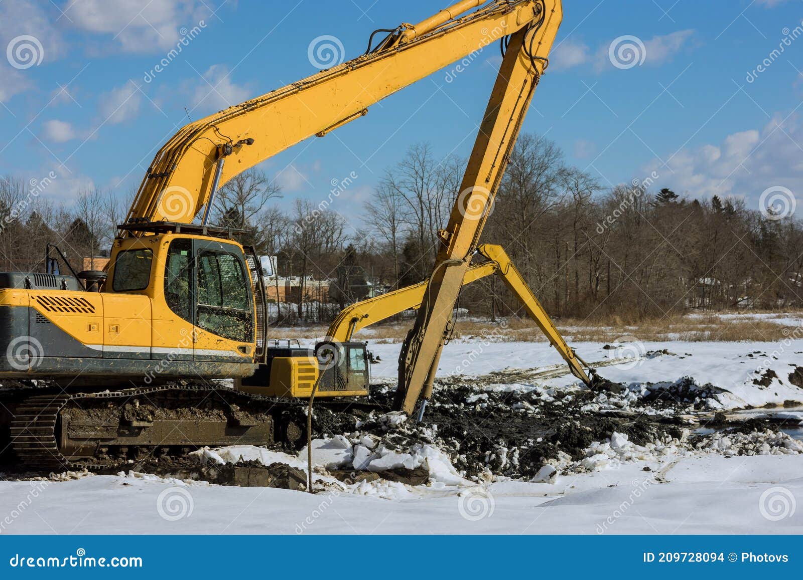 Backhoe Dig of during Earthworks the Digging Pit for at Construction ...