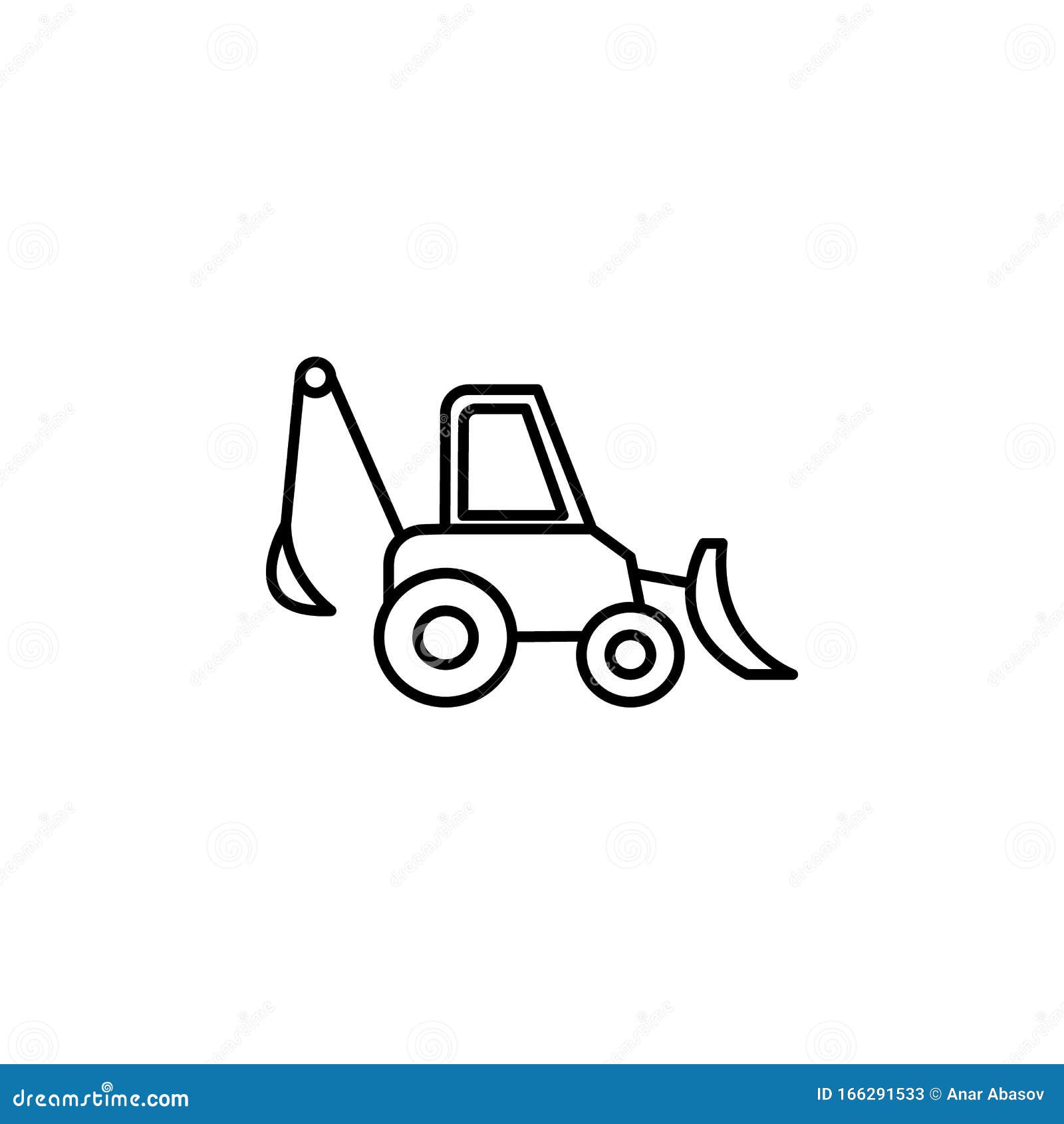 Backhoe Equipment Icon. Element of Construction Machine Icon for Mobile ...