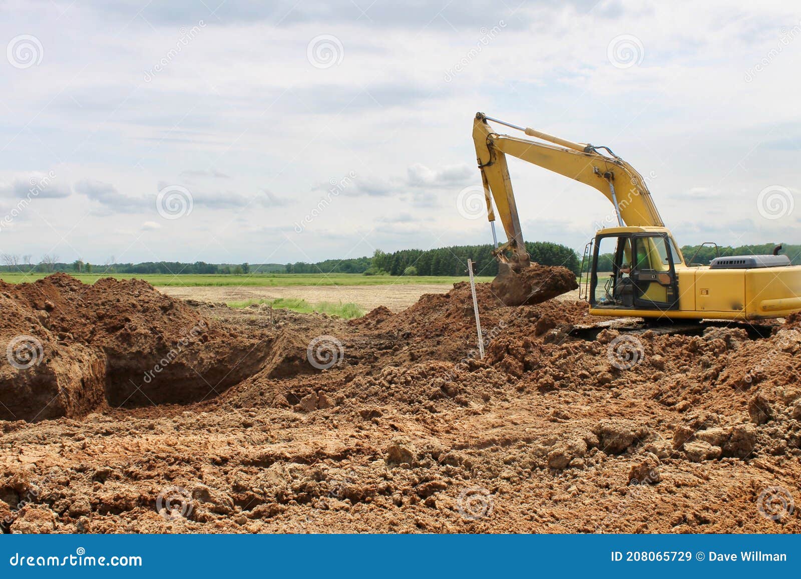 Excavation of a Construction Site Stock Image - Image of construction ...