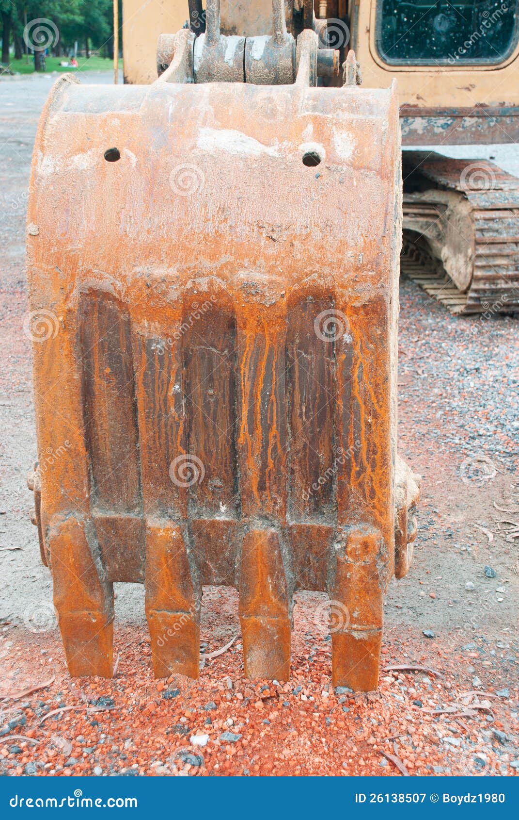 Backhoe excavator bucket stock image. Image of earth - 26138507