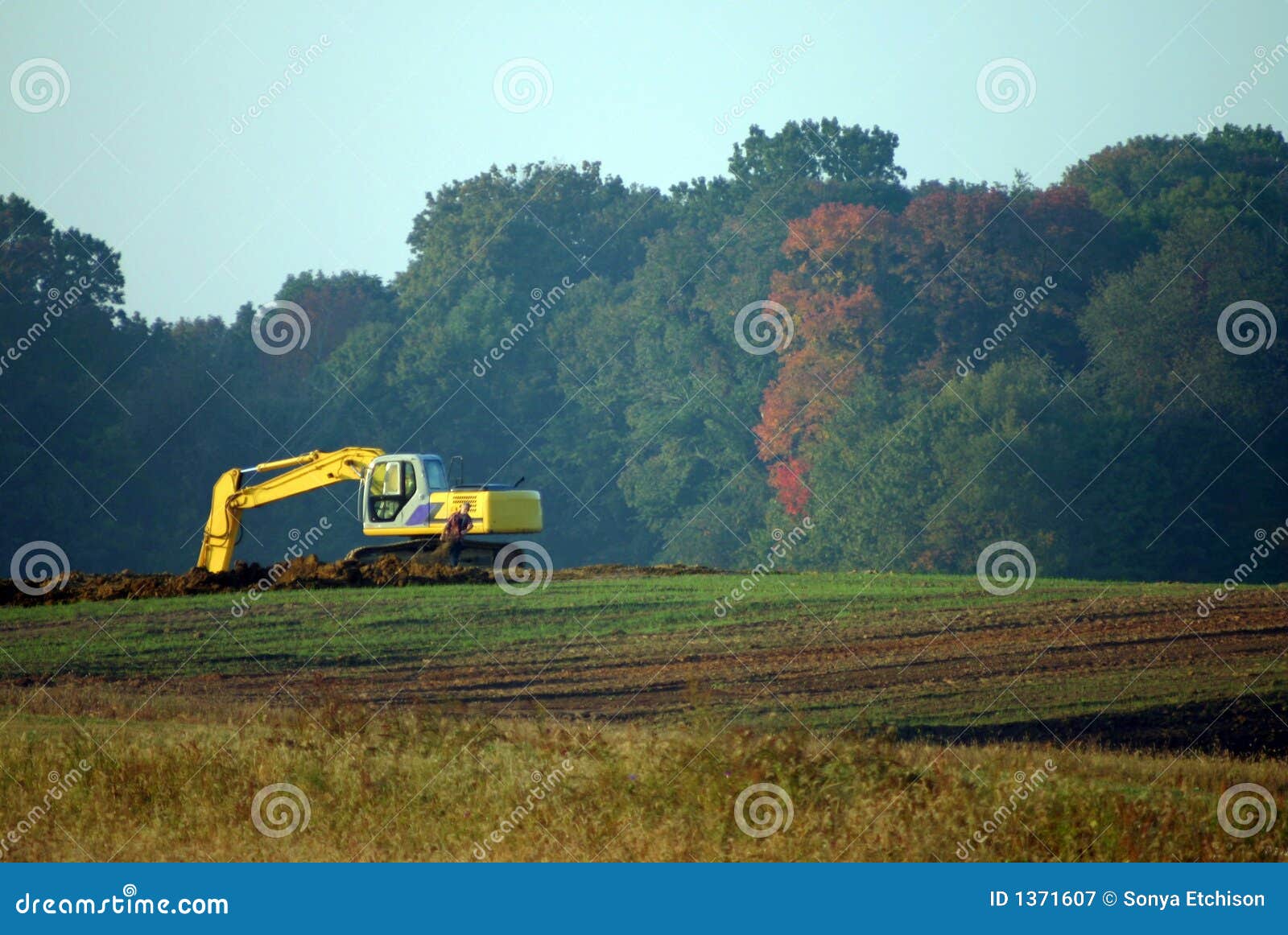 Backhoe In The Fall Picture. Image: 1371607