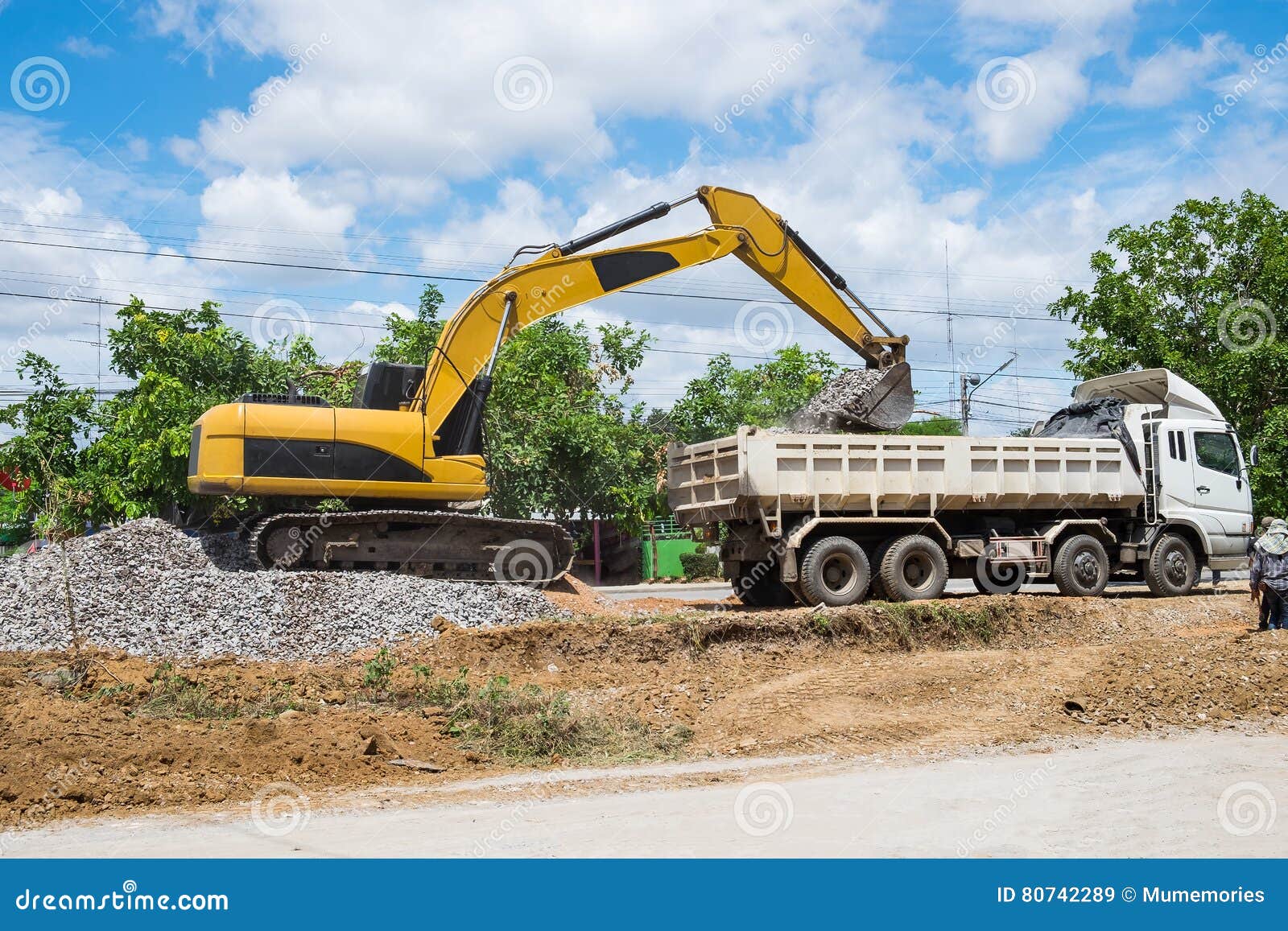 Backhoe Heavy Machine Loader Stock Image - Image of ladle, excavator ...