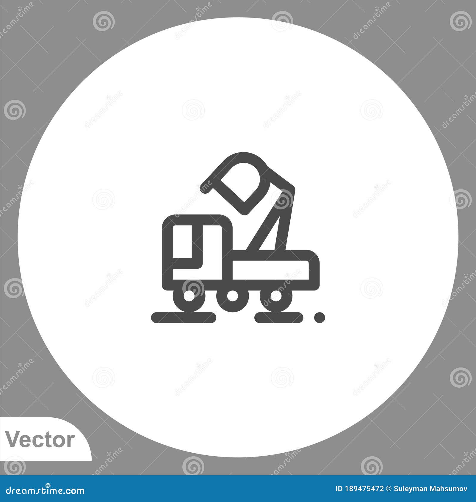 Backhoe Icon Sign Vector,Symbol, Logo Illustration for Web and Mobile ...